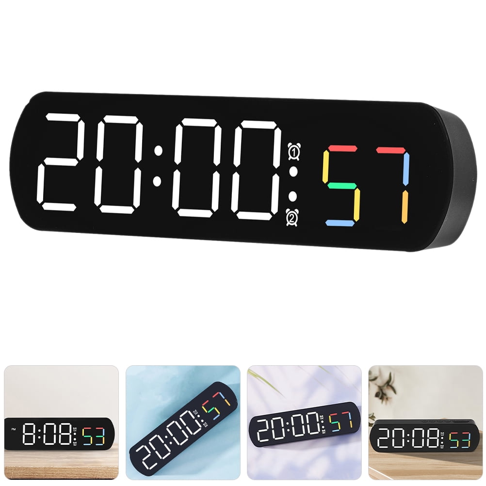 WASHWEPE Digital Alarm Clock 1Pcs Led Display for Home Users Small Desk ...
