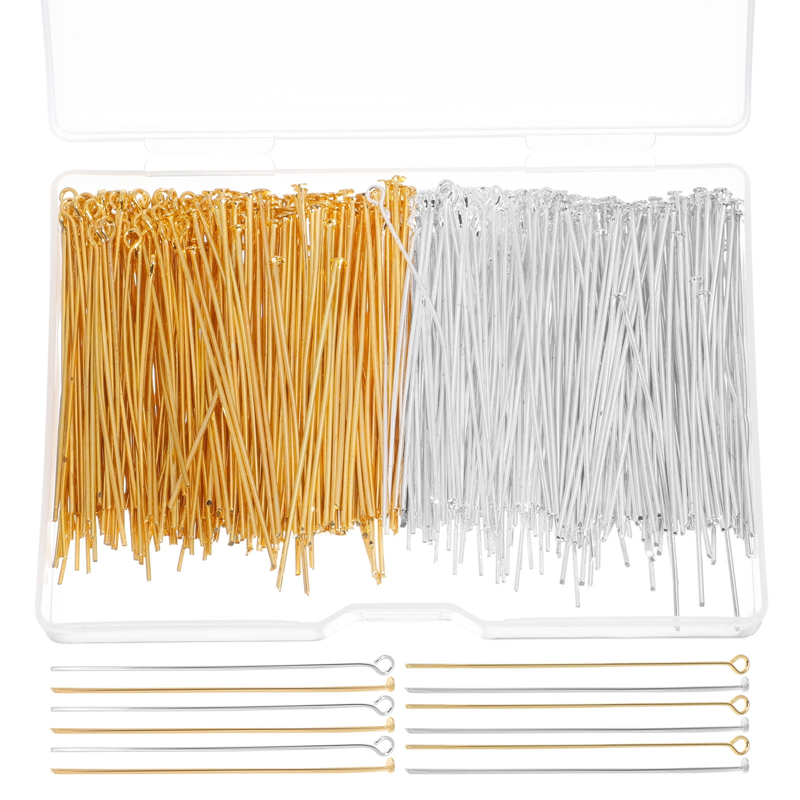 WASHWEPE Eye Pins for Jewelry Making 800Set Metal Jewelry Pins for Diy ...