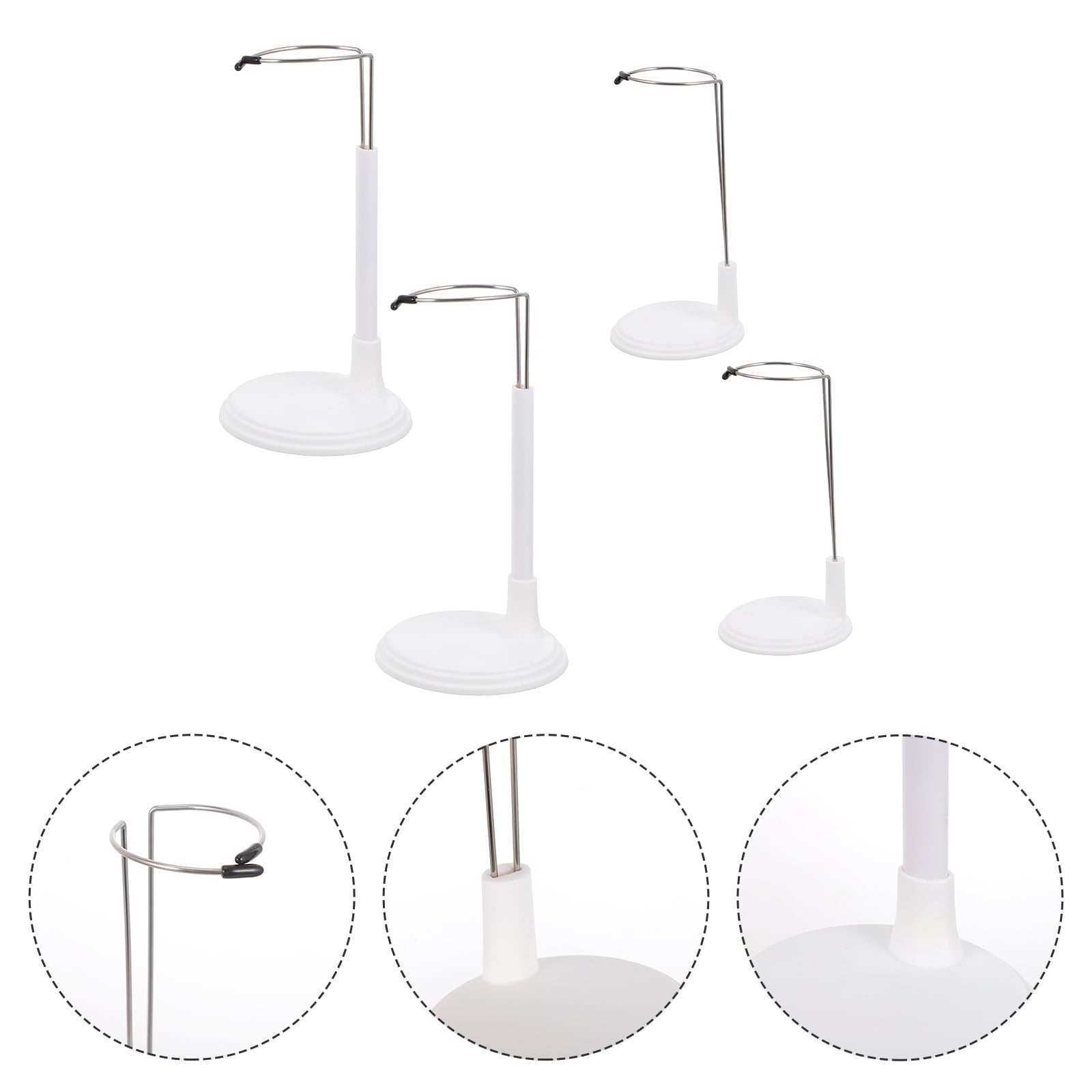 WASHWEPE Figures Keeping Stand Rack 4Set Doll Display Rack Simple ...