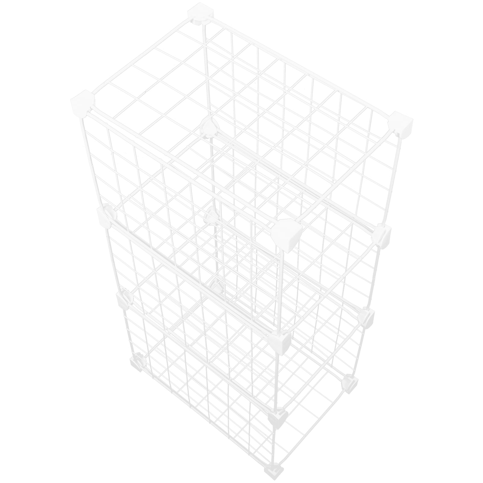 WASHWEPE Fridge Shelf Dividers 1Pcs White Grid Iron Plastic Spacesaving ...