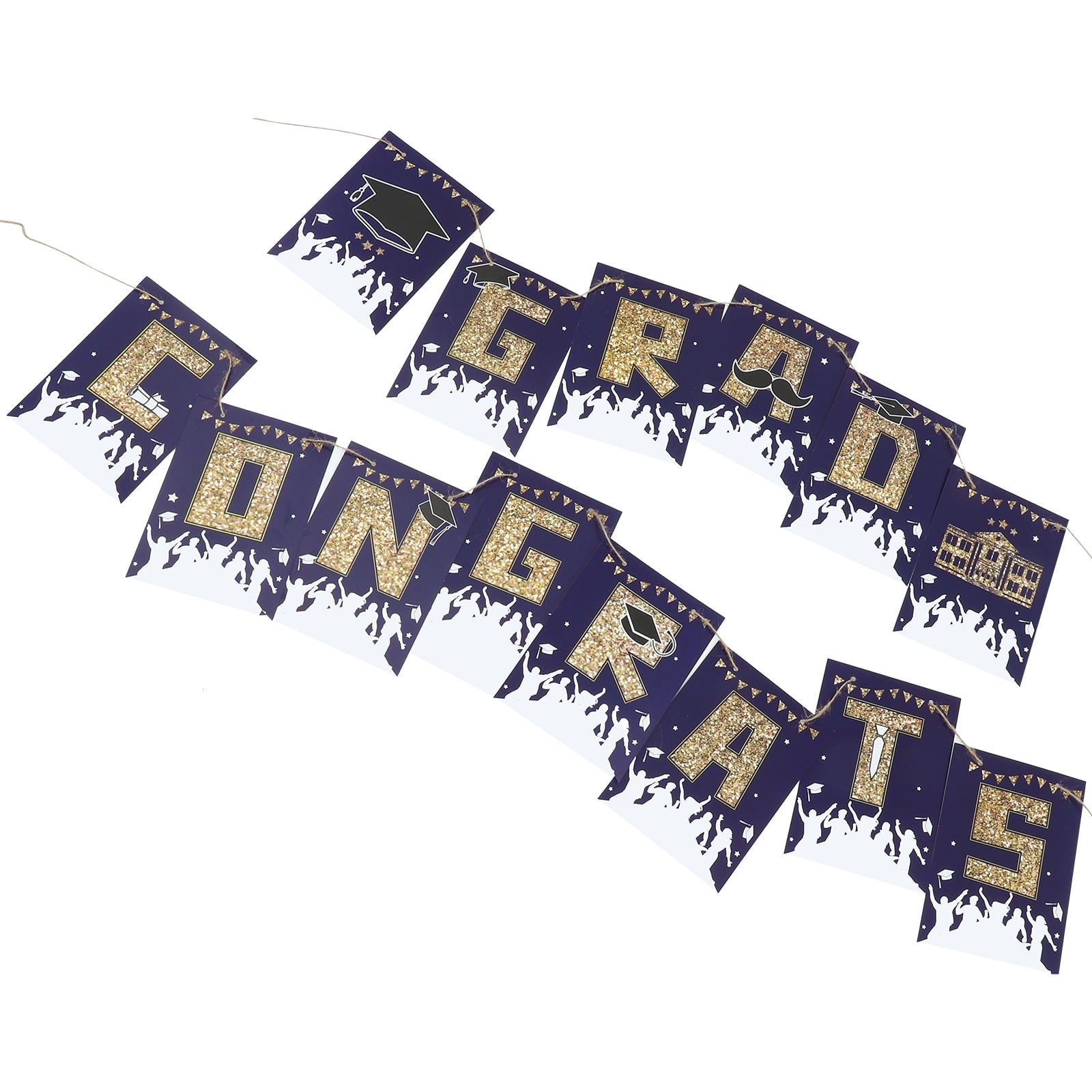 WASHWEPE Graduation Party Banner 2024 Grad Photo Banner 1 Set Blue ...