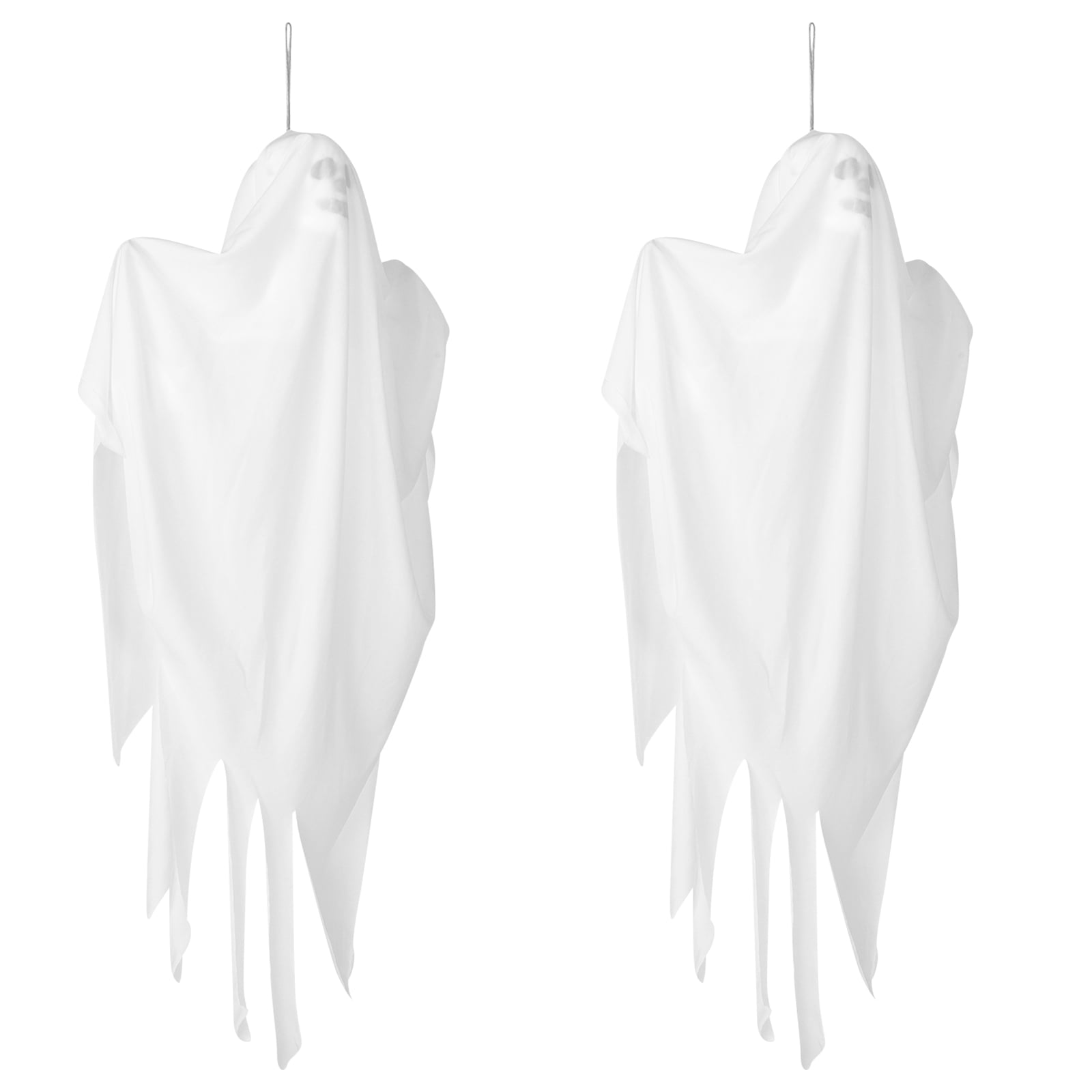 WASHWEPE Horrifying Style 2Set Ghost Hanging Decor White Color Skull ...