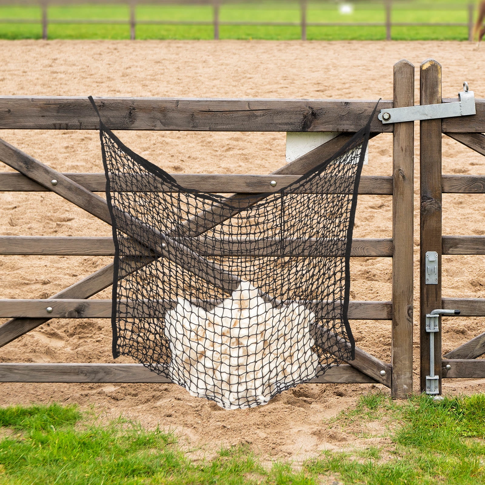 WASHWEPE Horse Hay Nets 1Set Black Net Fabric Rectangular Shape for Hay ...