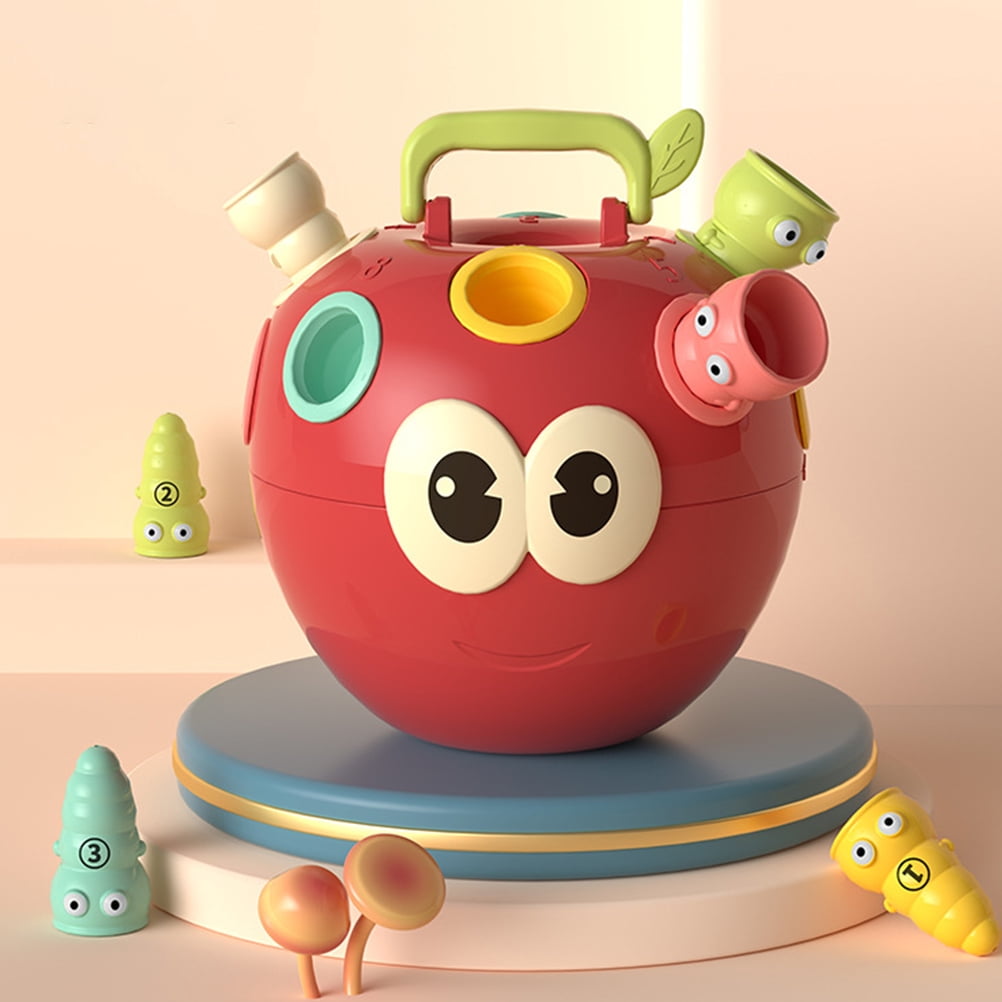 WASHWEPE Kids Toy Apple Worm Shape Numbers Matching 1 Set For Children ...