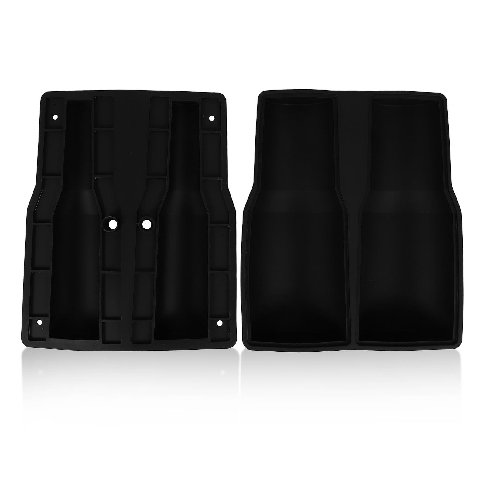 WASHWEPE Kitchen Ice Cube Mold 1Set Black Silicone Rectangular For ...