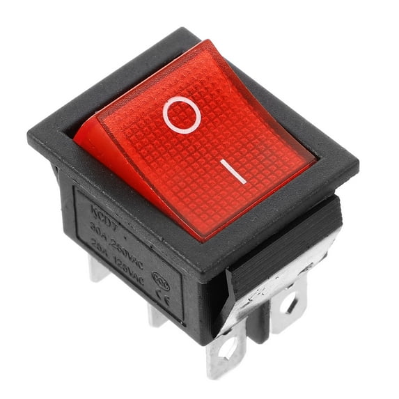 WASHWEPE Lighted Rocker Switch Six Pin Configuration Three Position Red ...