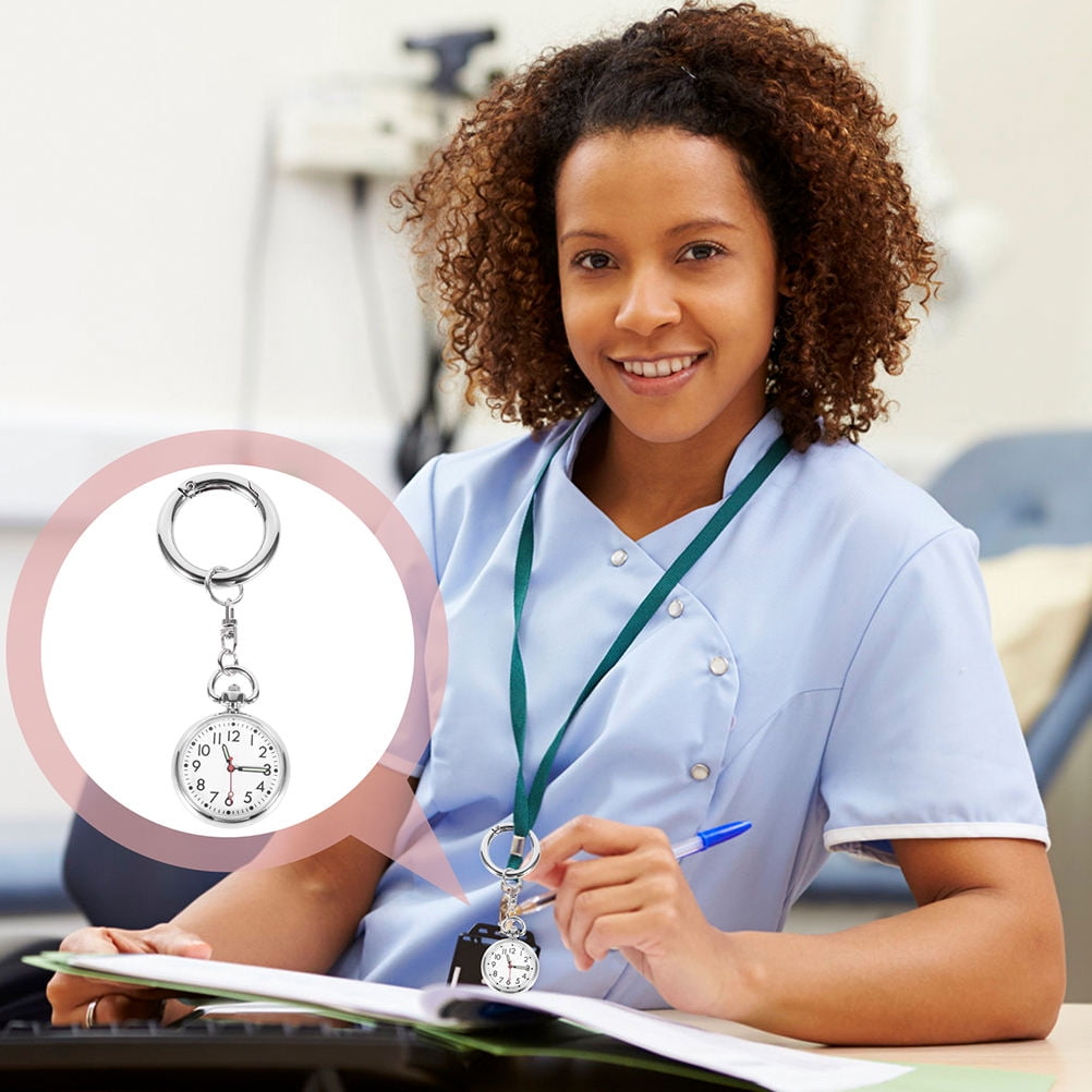 WASHWEPE Nurse Watches 2Set Elegant Design Glass Face Round Small ...