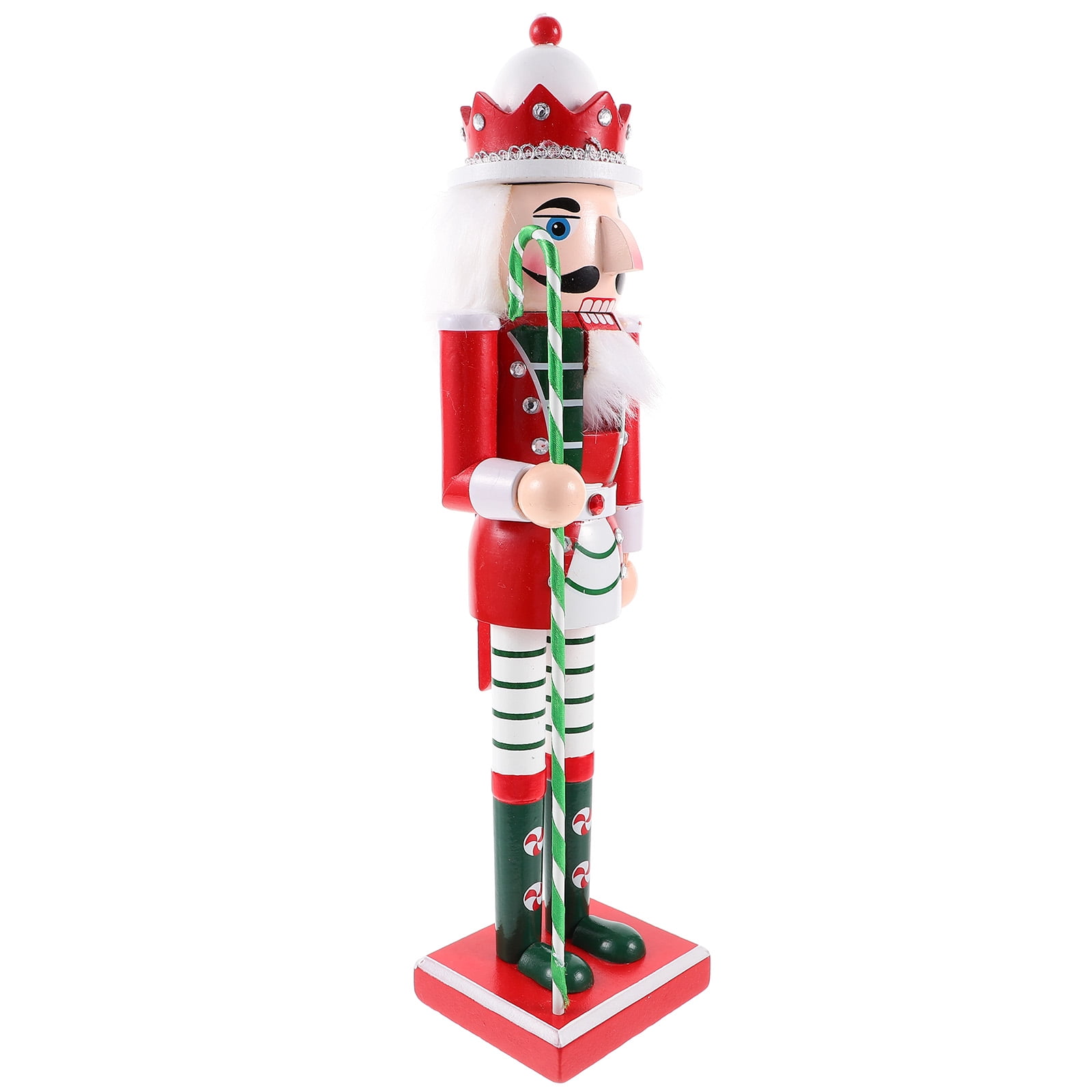 WASHWEPE Nutcracker Soldier Ornament 38CM Wood Material for Home ...