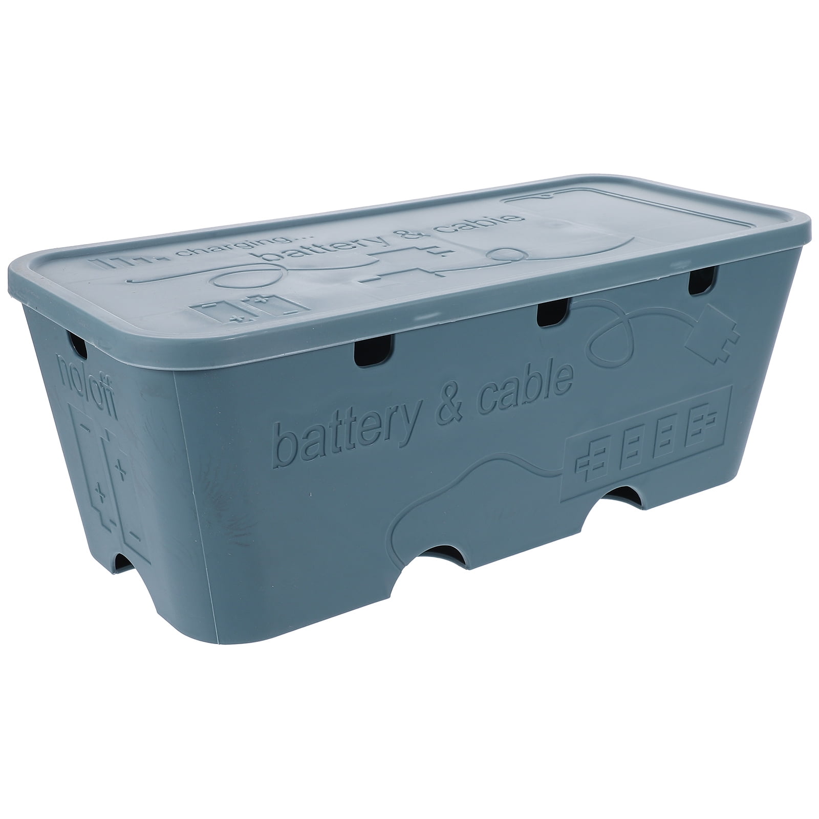 WASHWEPE Office Cord Organizer 1Pack Blue Plastic Rectangular Cable ...