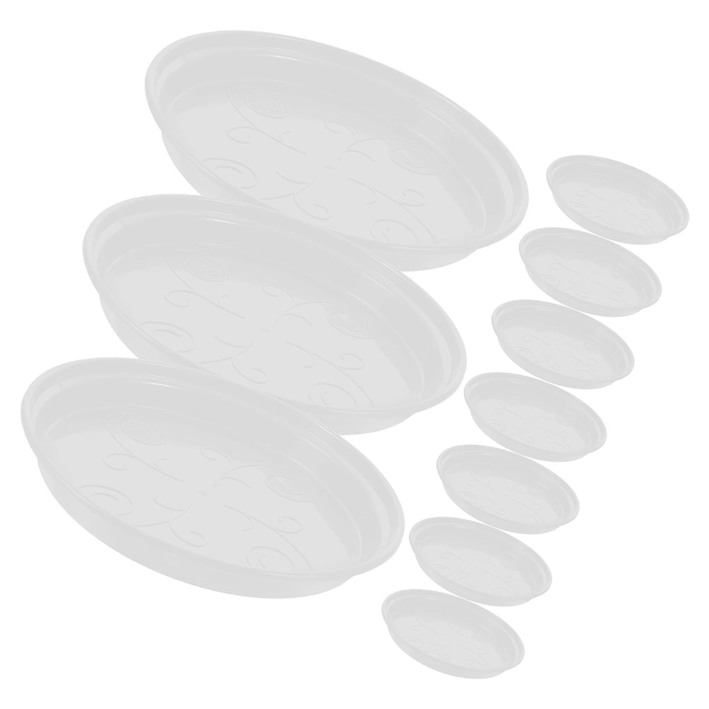 WASHWEPE Round Modeling Plants Tray 12Pcs for Potted Plants with Thick ...