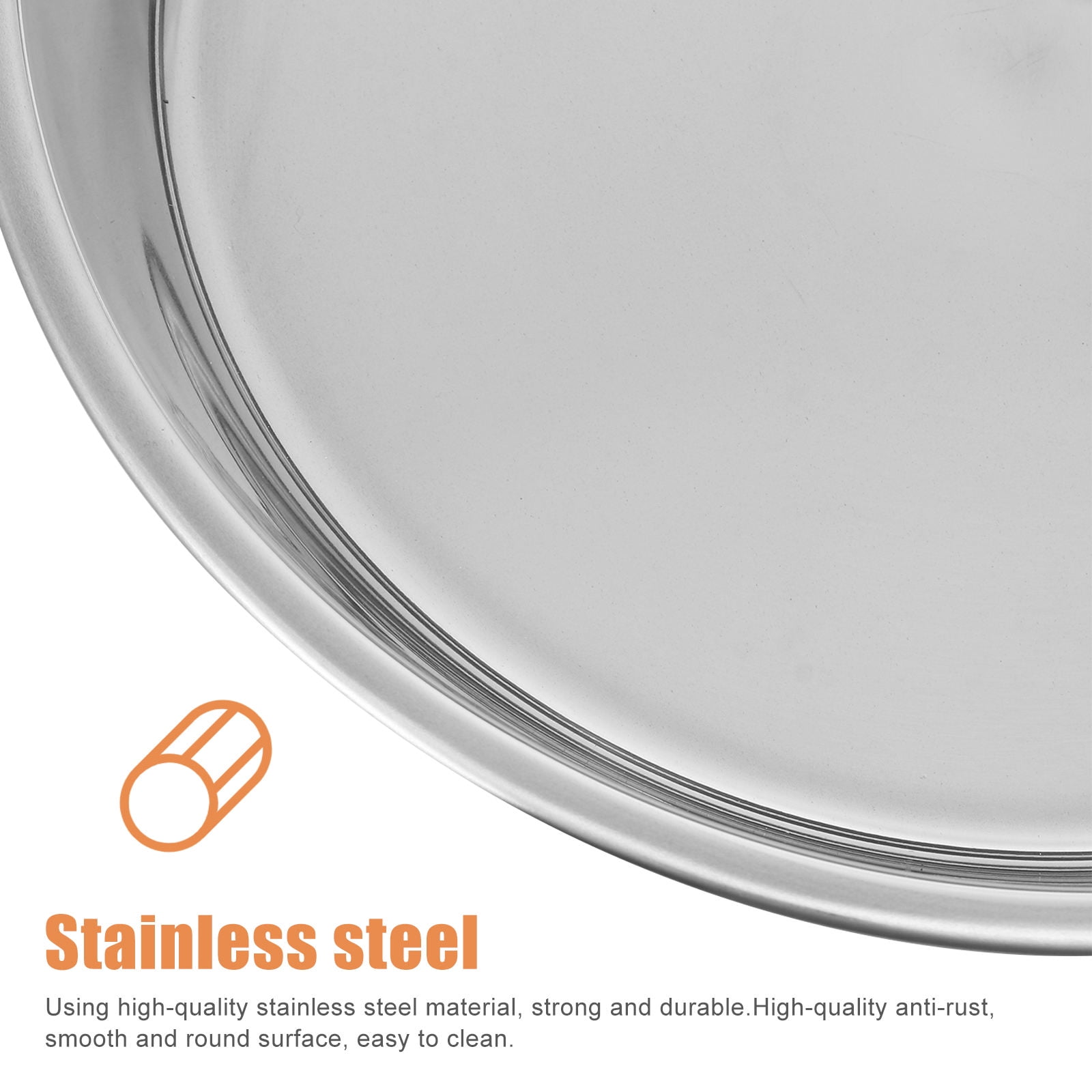WASHWEPE Round Stainless Steel Plate For Serving Appetizers In Home And ...