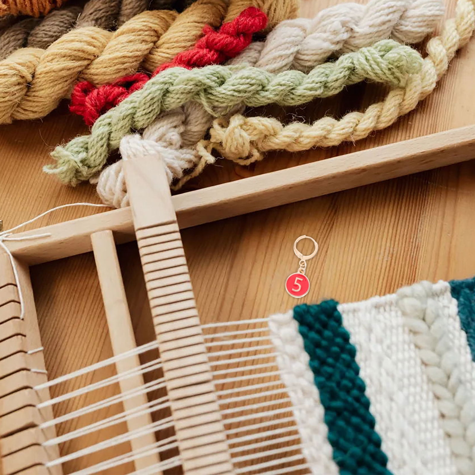 WASHWEPE Row Counter for Knitting Stitch Counters for Crocheting Red ...