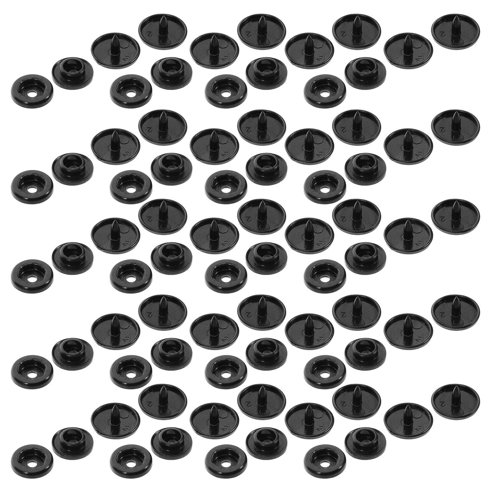 WASHWEPE Snap Button Tool 100pcs Plastic Snaps for Clothing in Black ...