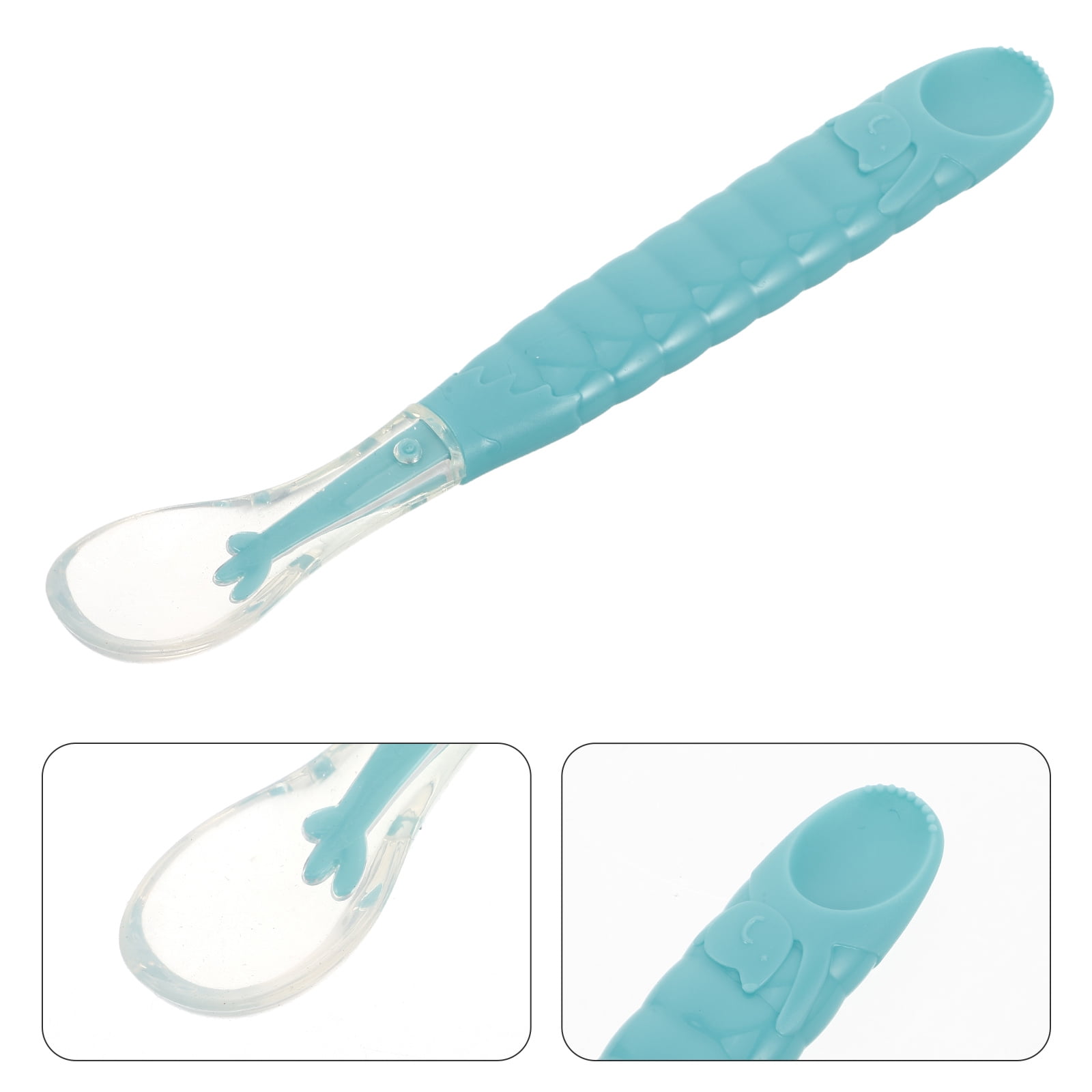 WASHWEPE Soft Silicone Spoon Dual Head Design For Gentle Feeding ...