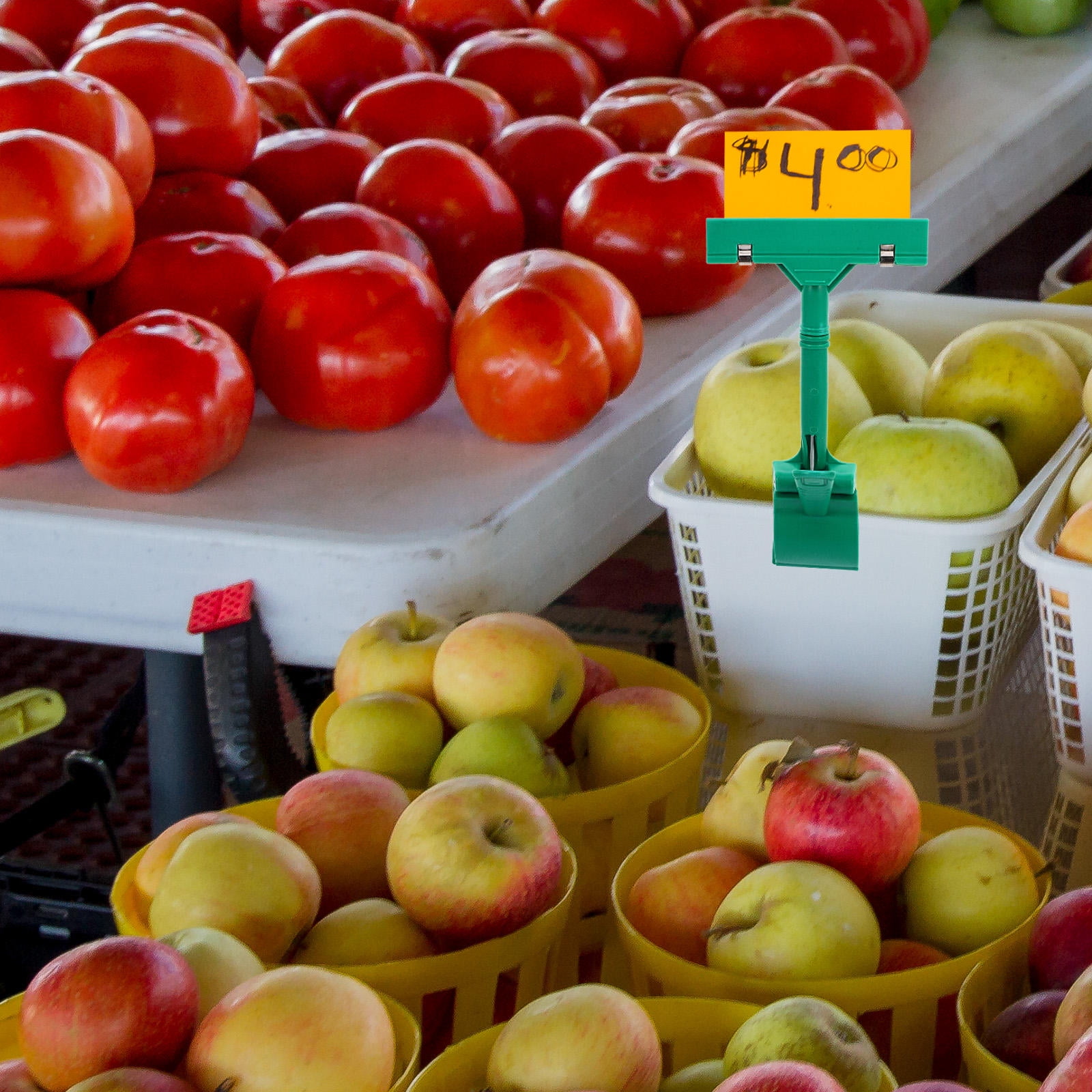 WASHWEPE Sign Clips Plastic T Shaped Double Clips Green 10Pcs 6.7x3.3x1 ...