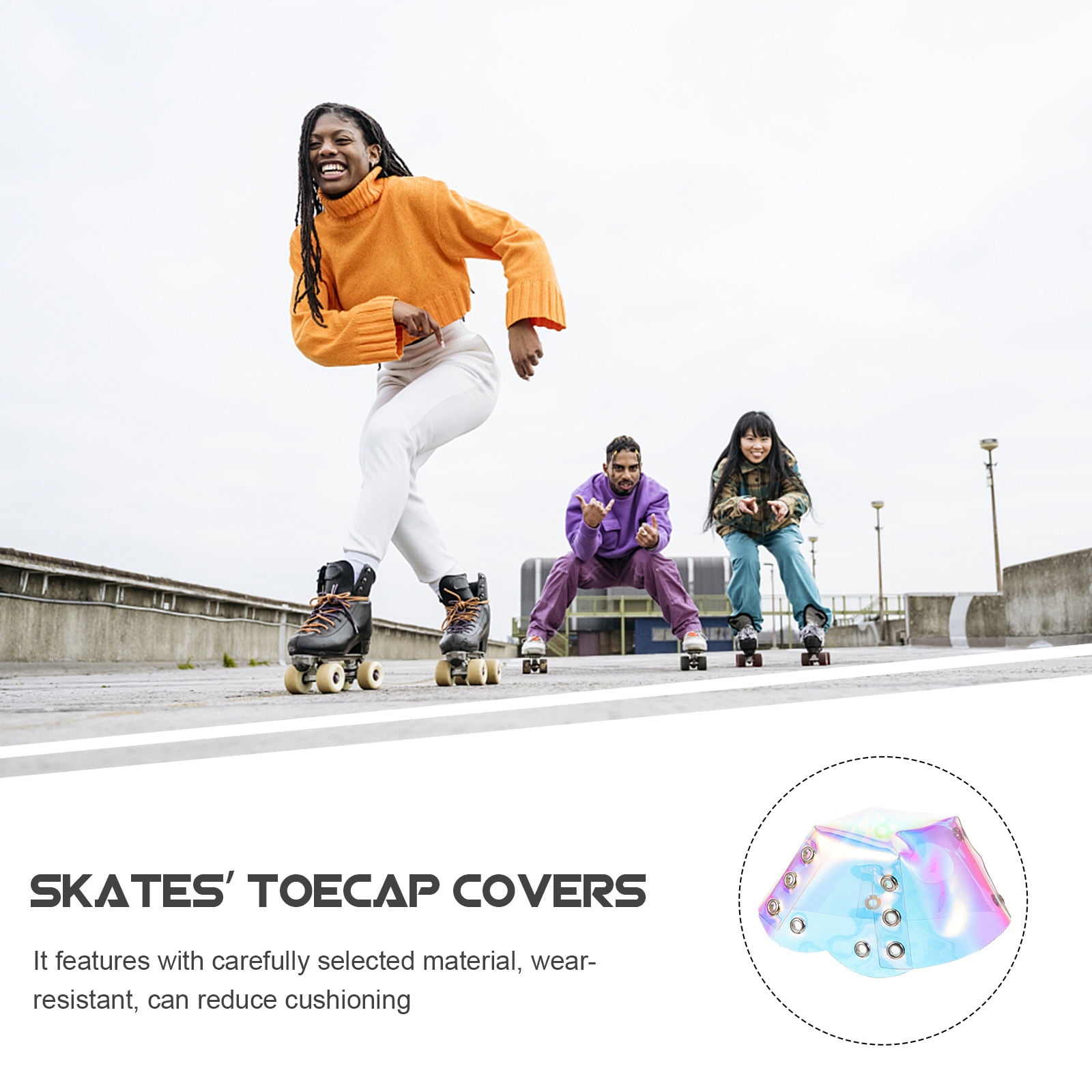 WASHWEPE Toe Caps for Roller Skates Assorted Color and Durable 1 Pair 4 ...