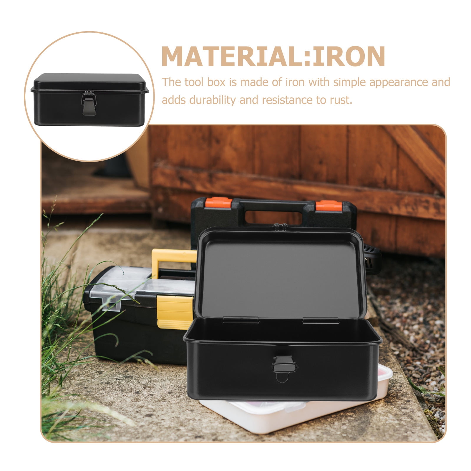 WASHWEPE Travel Tool Box Iron Durable for Workplace Use 1Pack - Walmart.com