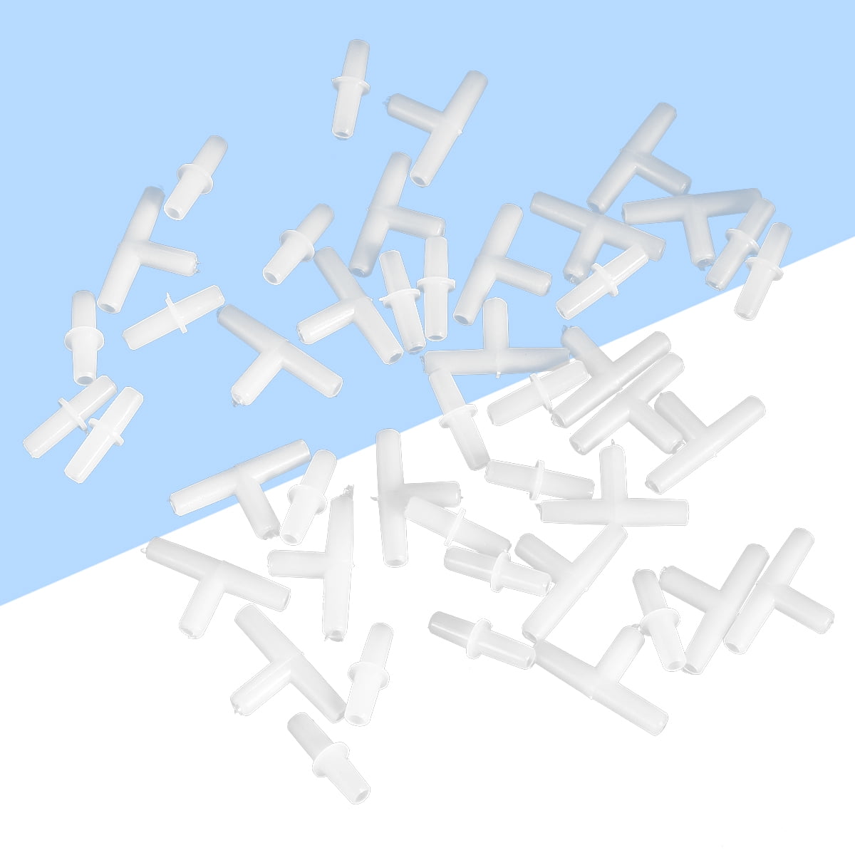 WASHWEPE White Plastic Air Connectors for Aquarium 20 Straight and 20 ...