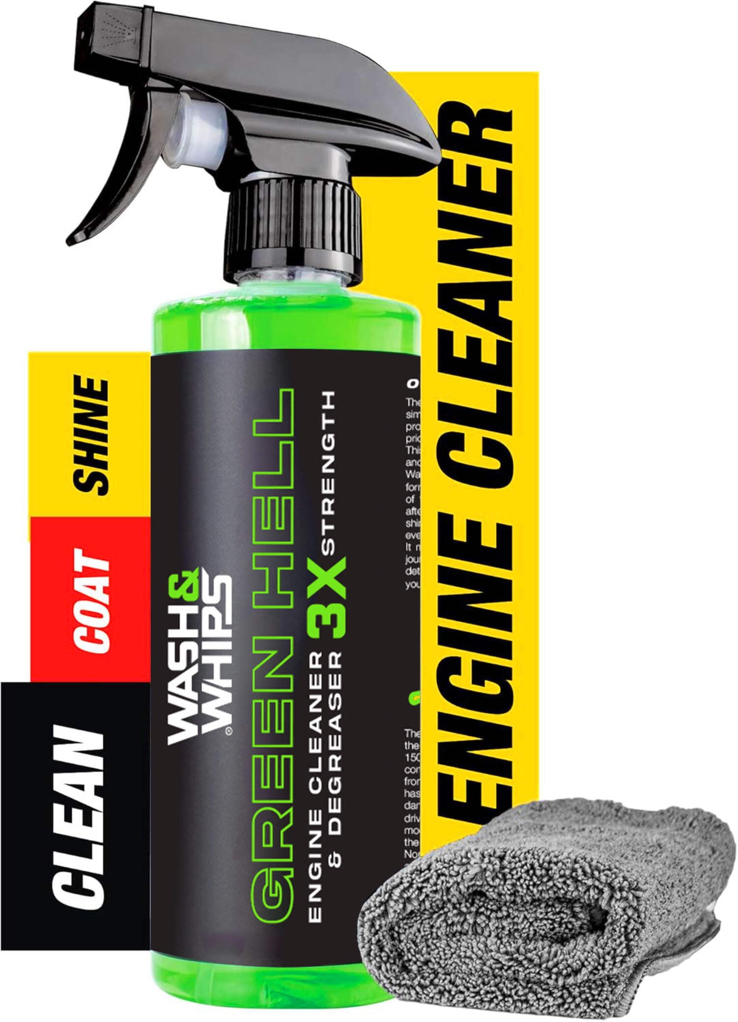 WASHWHIPS Green Hell Engine Cleaner Degreaser - Walmart.com