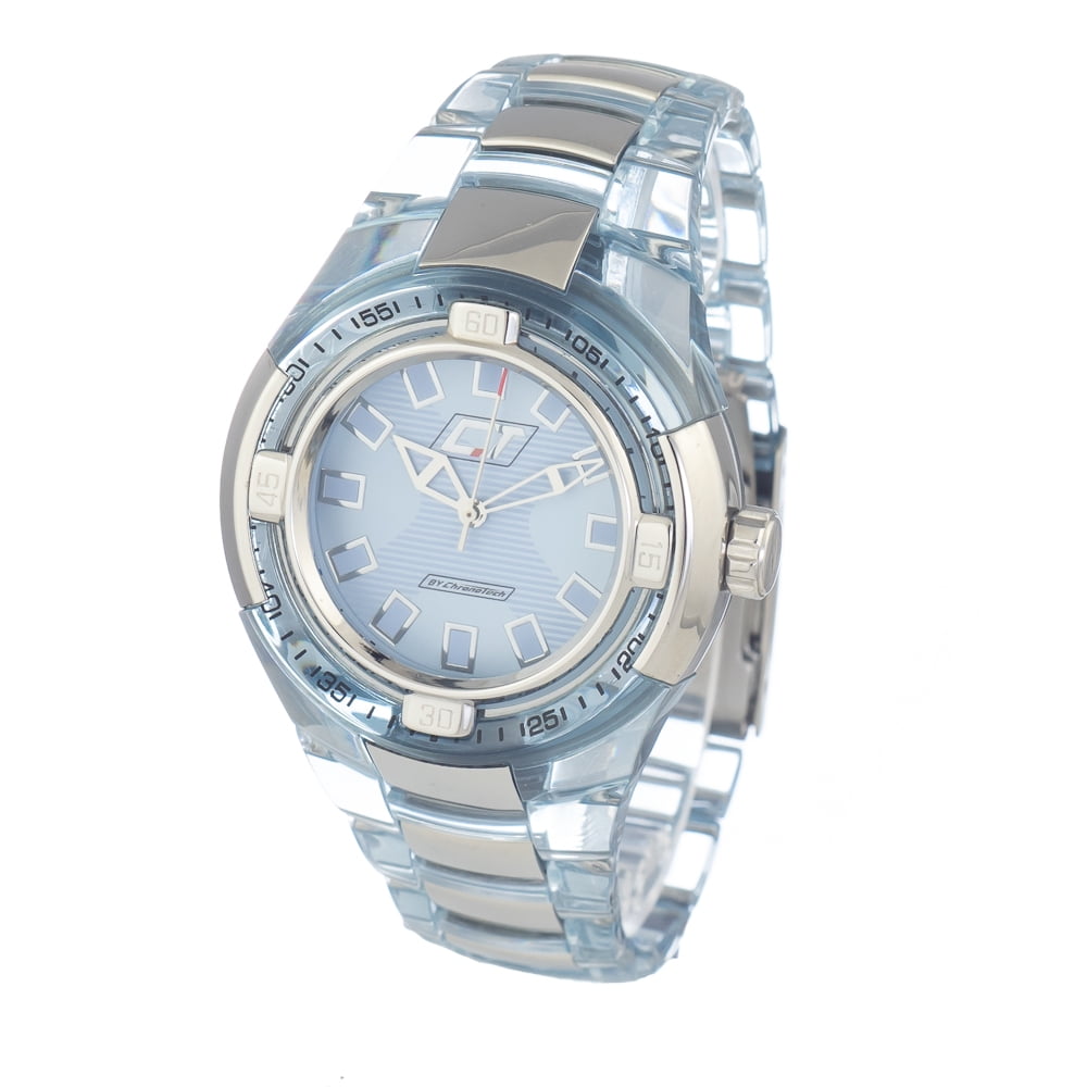 WATCH CHRONOTECH POLYCARBONATE BLUE TRANSPARENT MEN CC7047M 01M ...