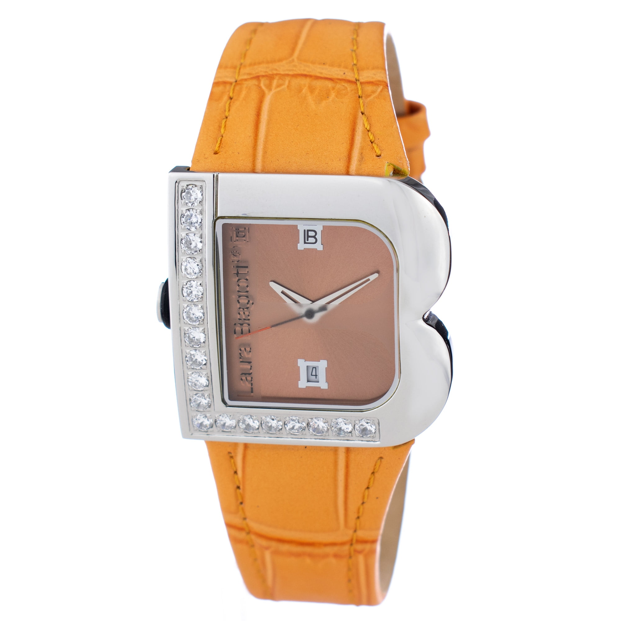 WATCH LAURA BIAGIOTTI STAINLESS STEEL ORANGE ORANGE WOMEN LB0001L 06Z ...