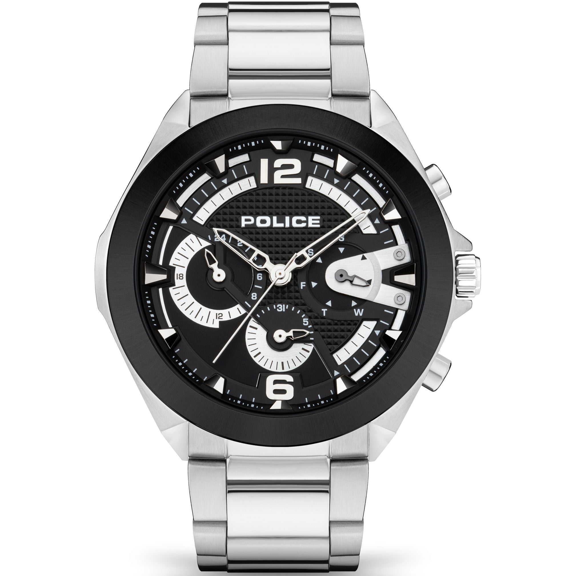 WATCH POLICE STAINLESS STEEL INOXIDABLE BLACK SILVER MEN PEWJK2108741 ...