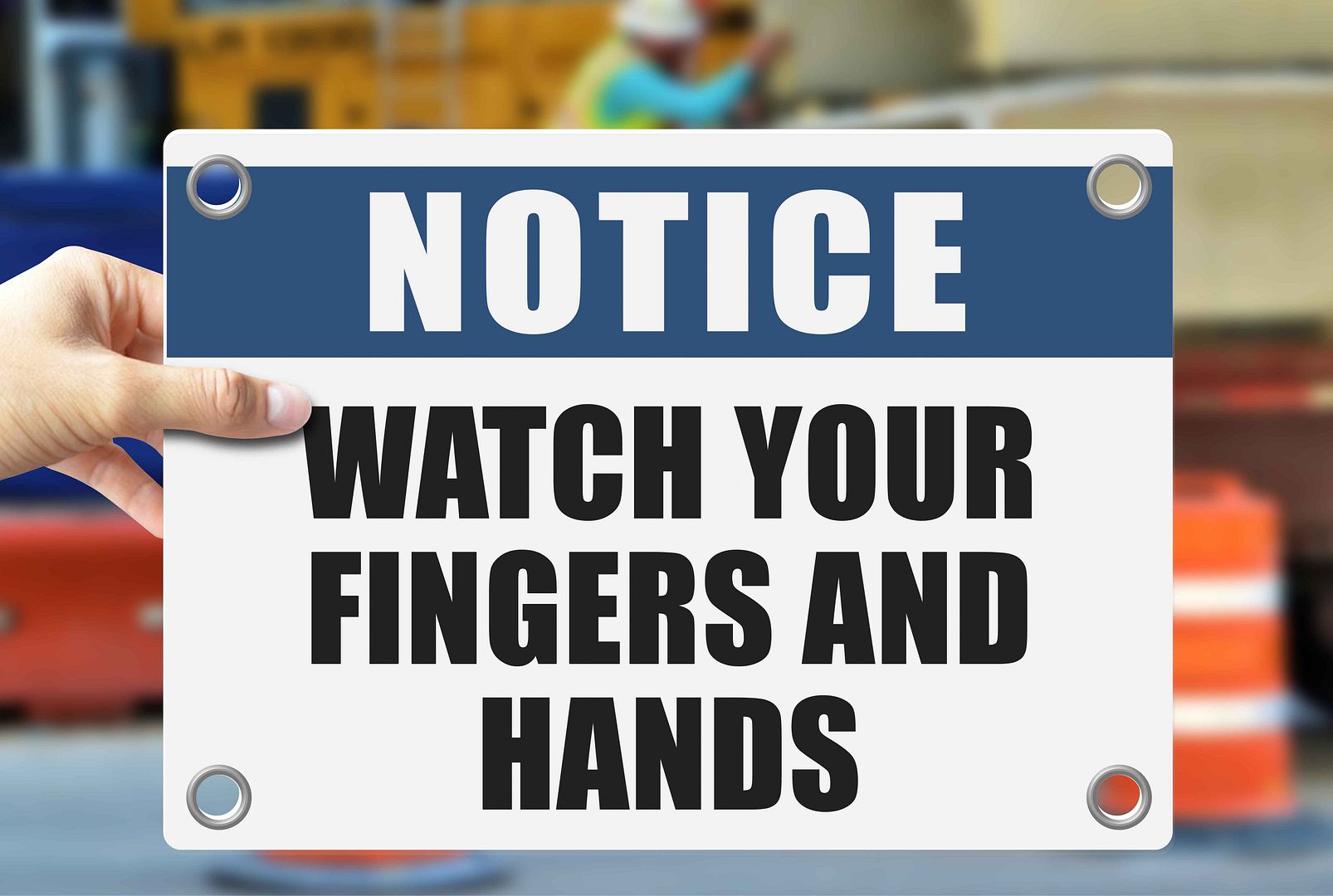 WATCH YOUR FINGERS AND HANDS | Warning Notice Caution Danger 3mm PVC ...
