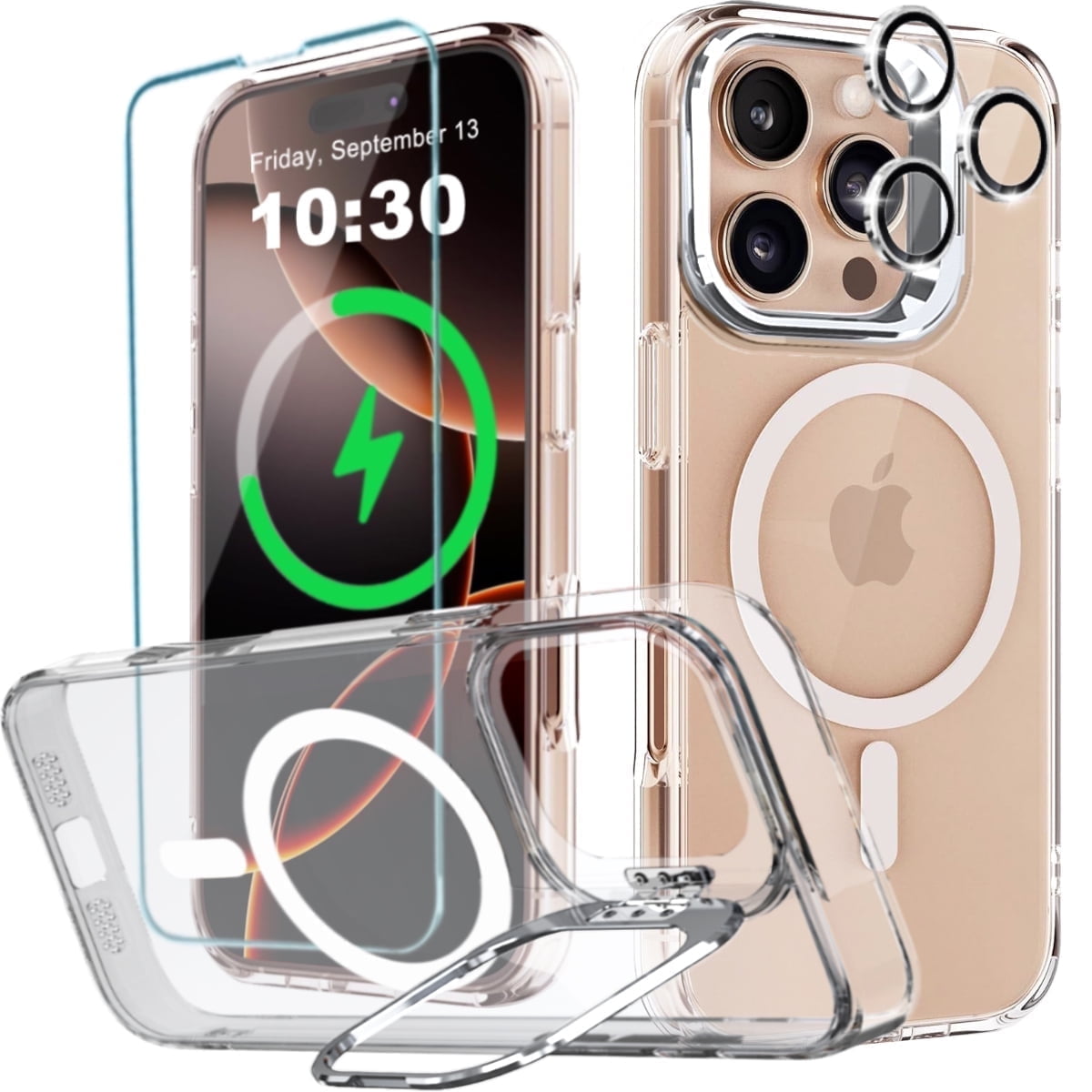 WATEFULL for iPhone 16 Pro Max MagSafe Clear Case with Sturdy Metal ...