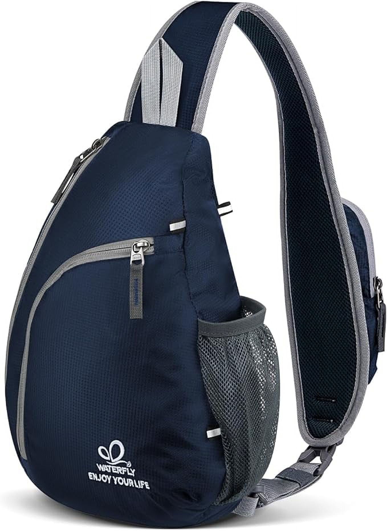 WATERFLY Crossbody Sling Bag Small Water Resistant Backpack Lightweight ...
