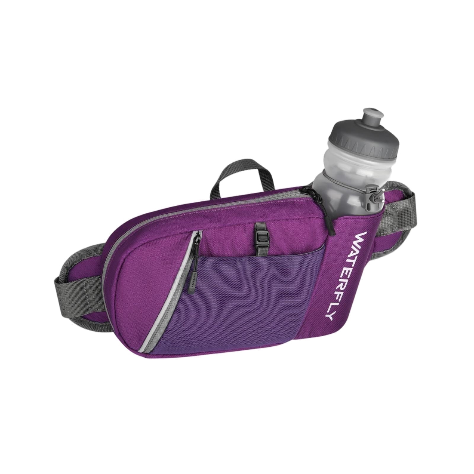 WATERFLY Unisex with Bottle Holder Walking Hiking Nylon Fanny Pack ...