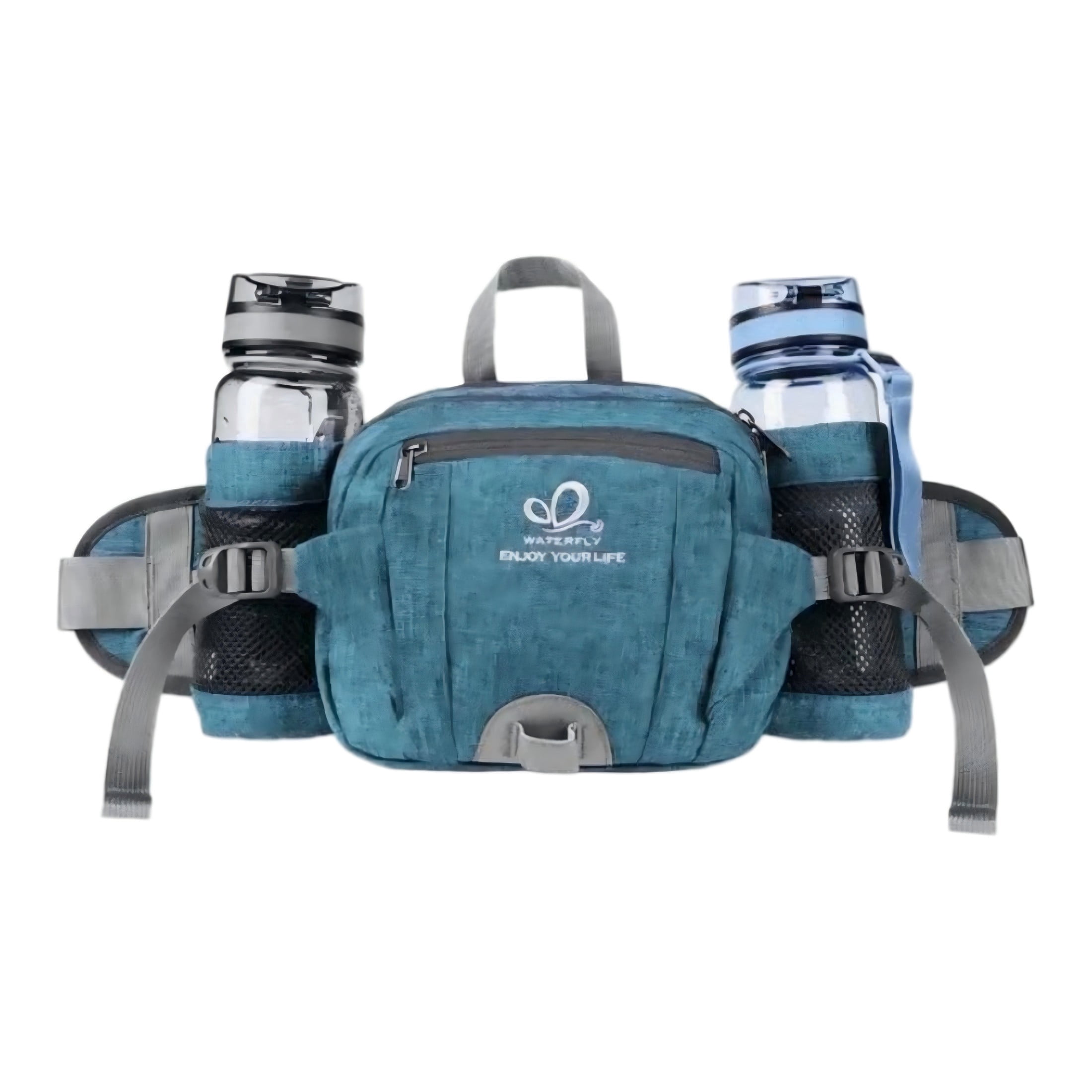WATERFLY Unisex Large Capacity Hiking with Bottle Holder Fanny Pack ...