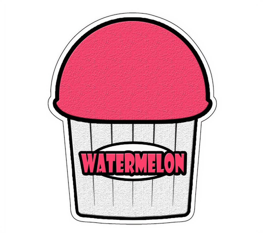 WATERMELON FLAVOR Italian Ice Decal shaved ice cart - Walmart.com