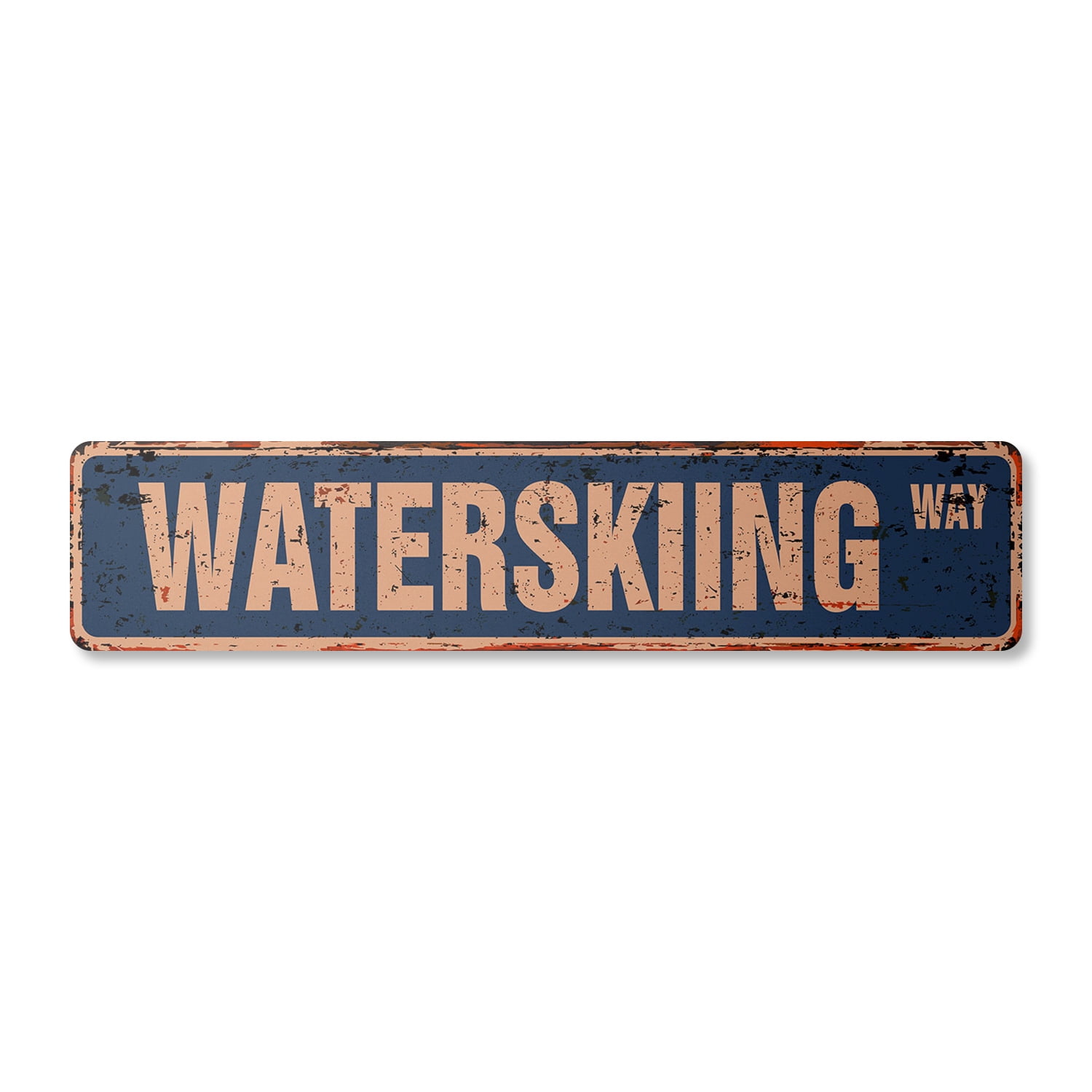 WATERSKIING Vintage Aluminum Street Sign waterski skies watersports ...