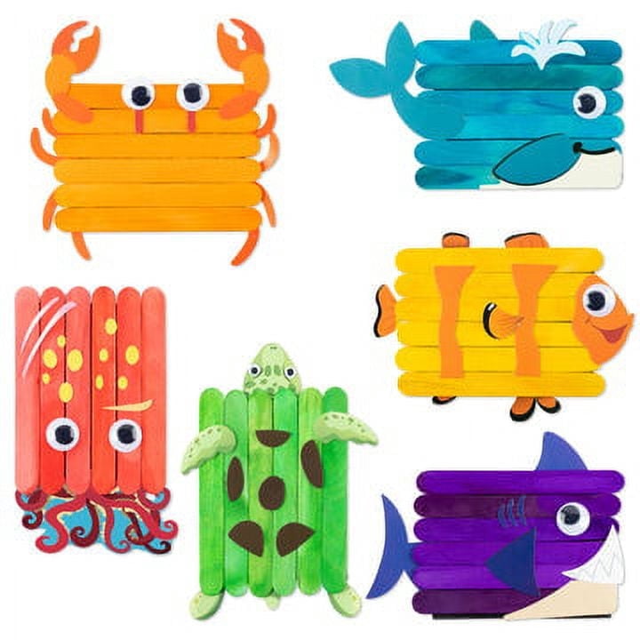 WATINC 6Pcs Ocean DIY Art Craft Kit, Kids' Handmade Project, Birthday ...