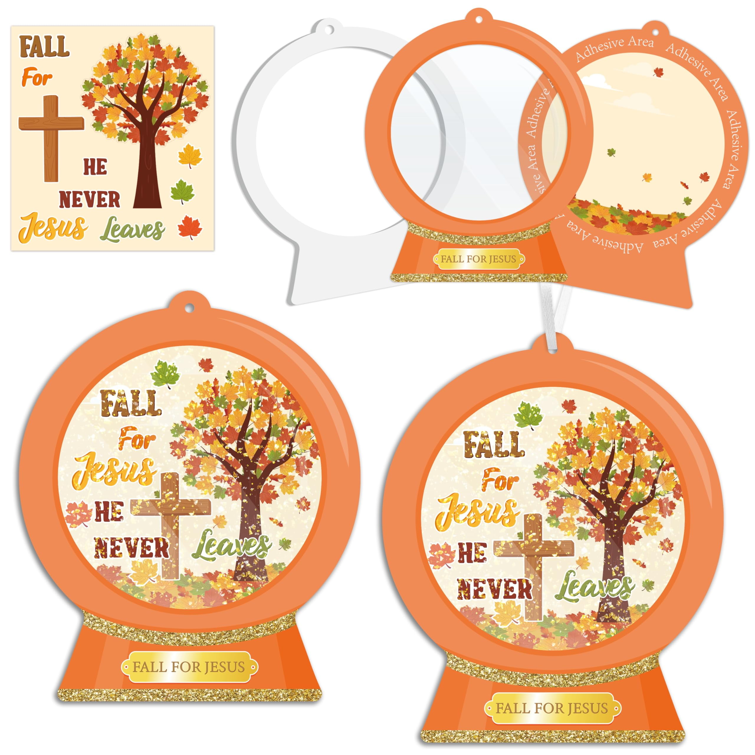 WATINC Fall Snow Globe Craft Kit - DIY EVA Fall Religious Crystal Ball ...