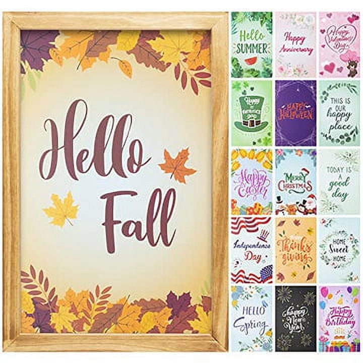 WATINC Wooden Rustic Farmhouse Picture Frame Set with 16 ...