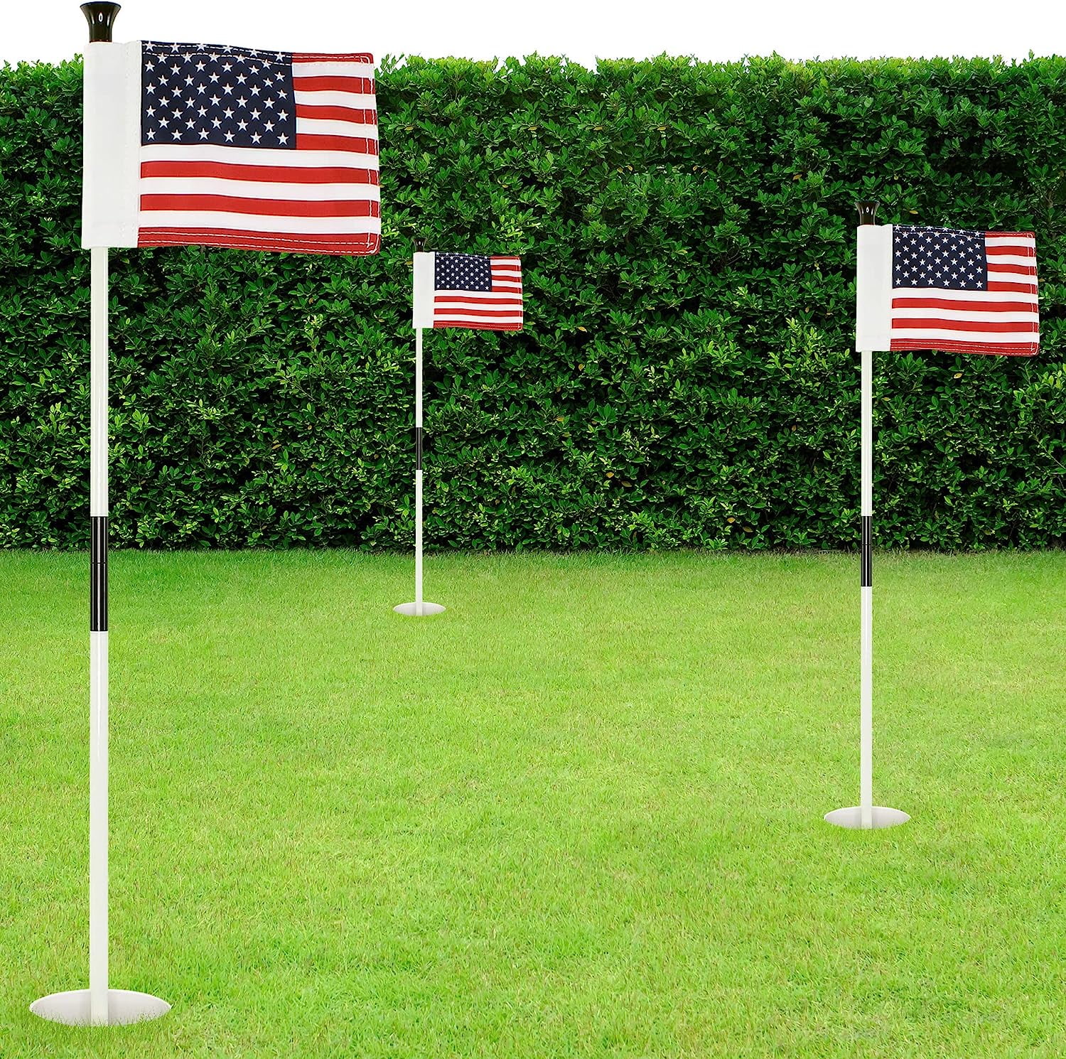 WATSY USA American Golf Flagstick Set Practice Mini Putting Green Flags ...