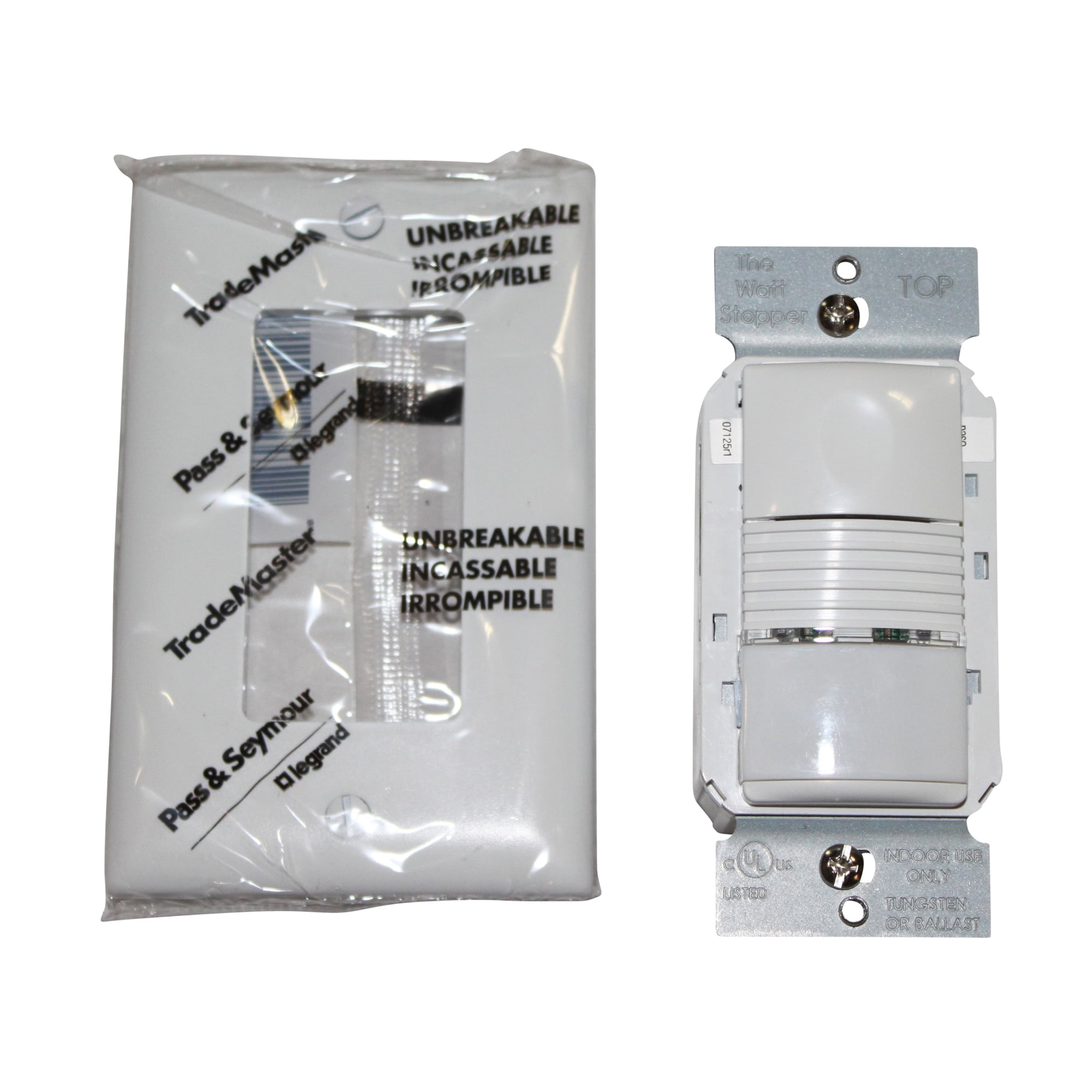 WATT STOPPER PW-100-24-W AUTOMATIC WALL SWITCH OCCUPANCY SENSOR, WHITE ...