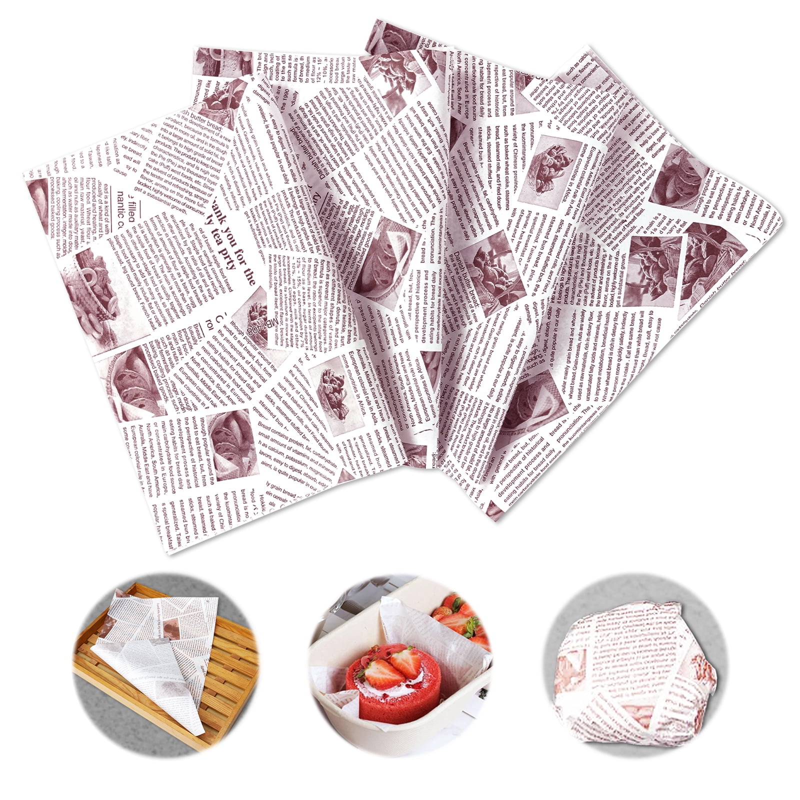 WATUNID 100Pcs Deli Wax Paper Sheets, 10*14 Inch Waterproof Sandwich ...
