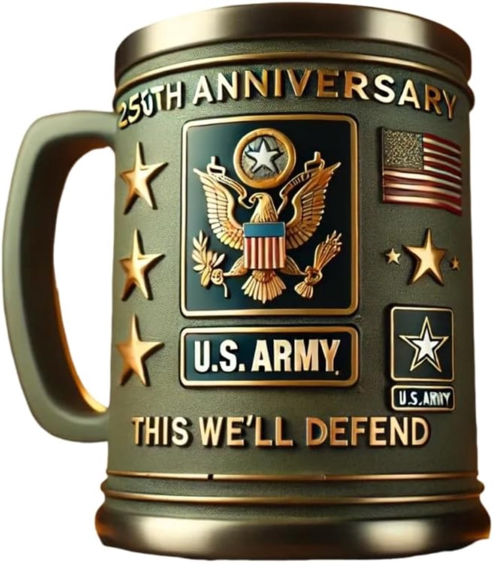 WAUOEMY 250th Anniversary Military Commemorative 3D Mug, Exquisite ...