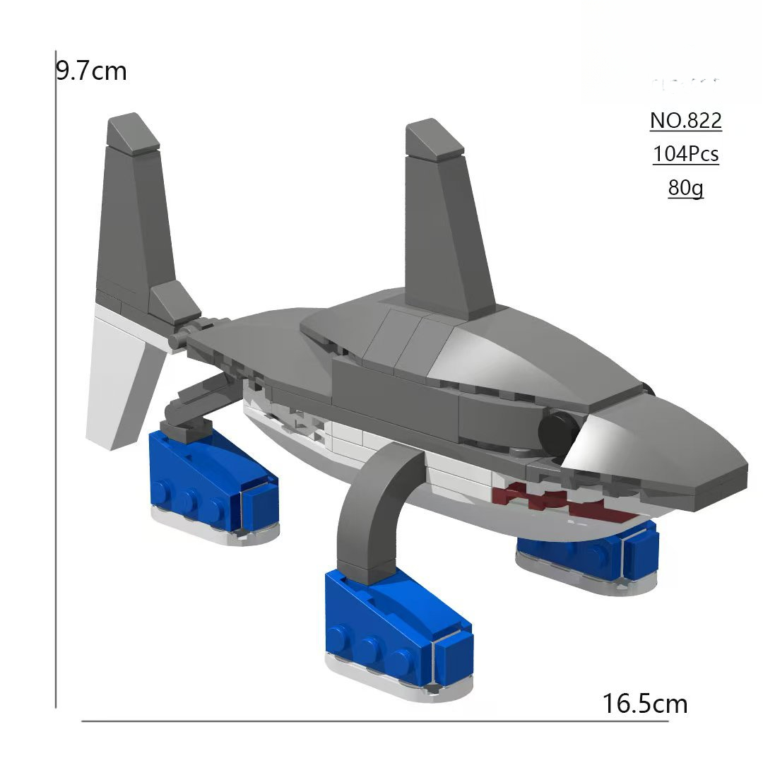 WAUOEMY Brainrot Building Block Set, Tralalero Tralala Building Block ...
