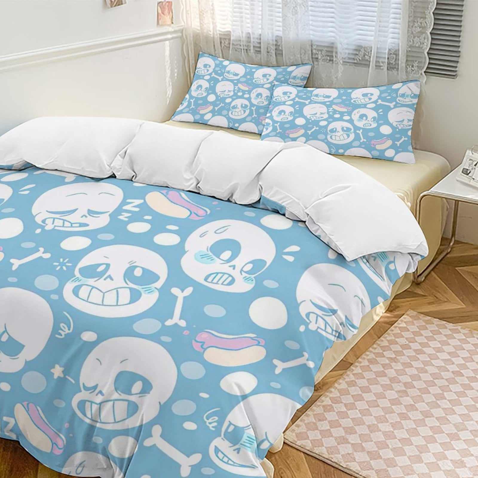 WAUOEMY Undertale Comforter Bedding Set Cover 3 Piece with 2 Pillow ...