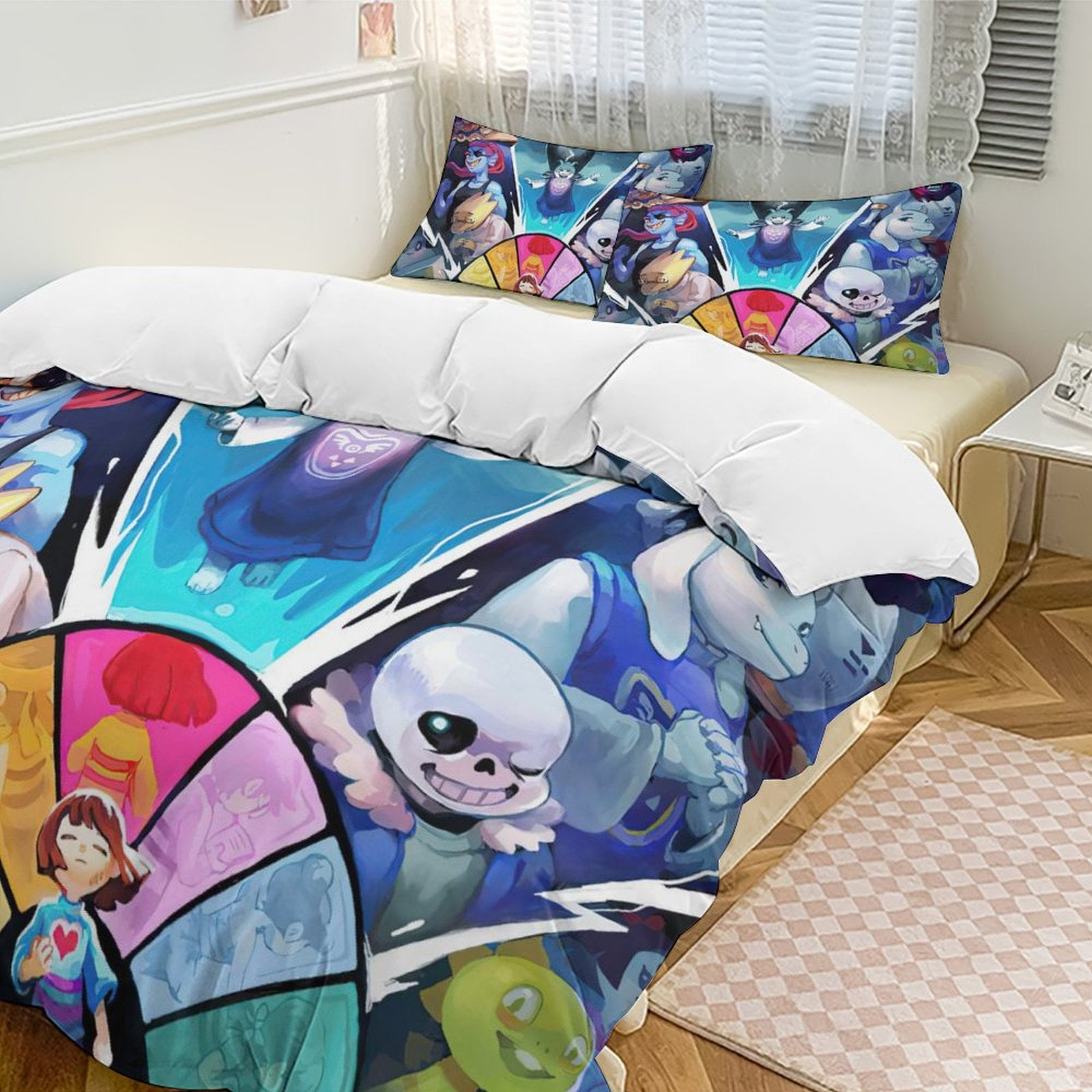 WAUOEMY Undertale Comforter Bedding Set Cover 3 Piece with 2 Pillow ...