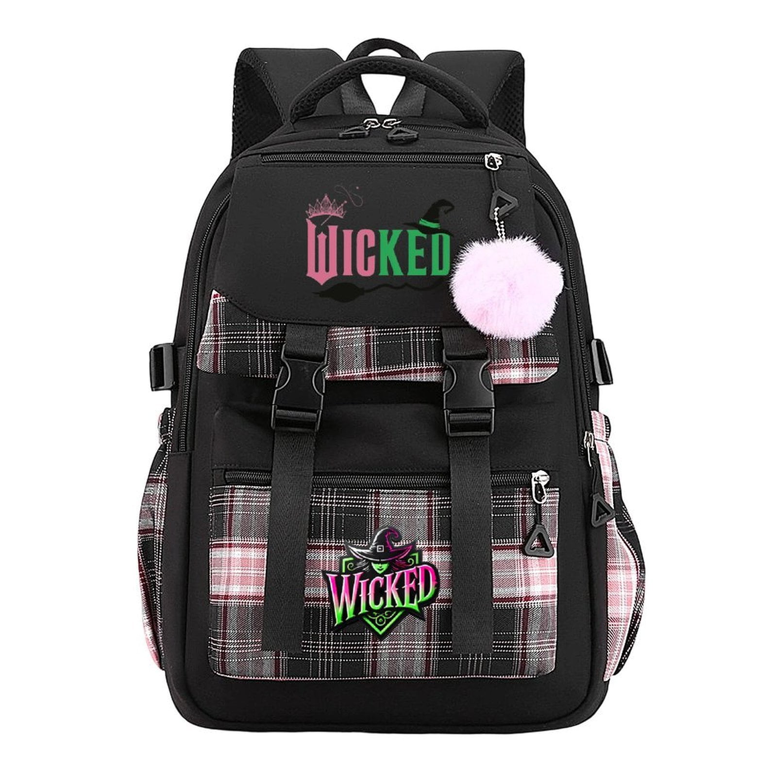 WAUOEMY Women Cute Glinda Elphaba Glinda Elphaba Anime Backpack 2D ...