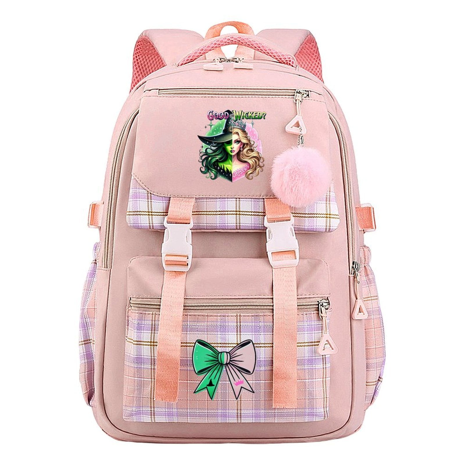 WAUOEMY Women Cute Glinda Elphaba Glinda Elphaba Anime Backpack 2D ...
