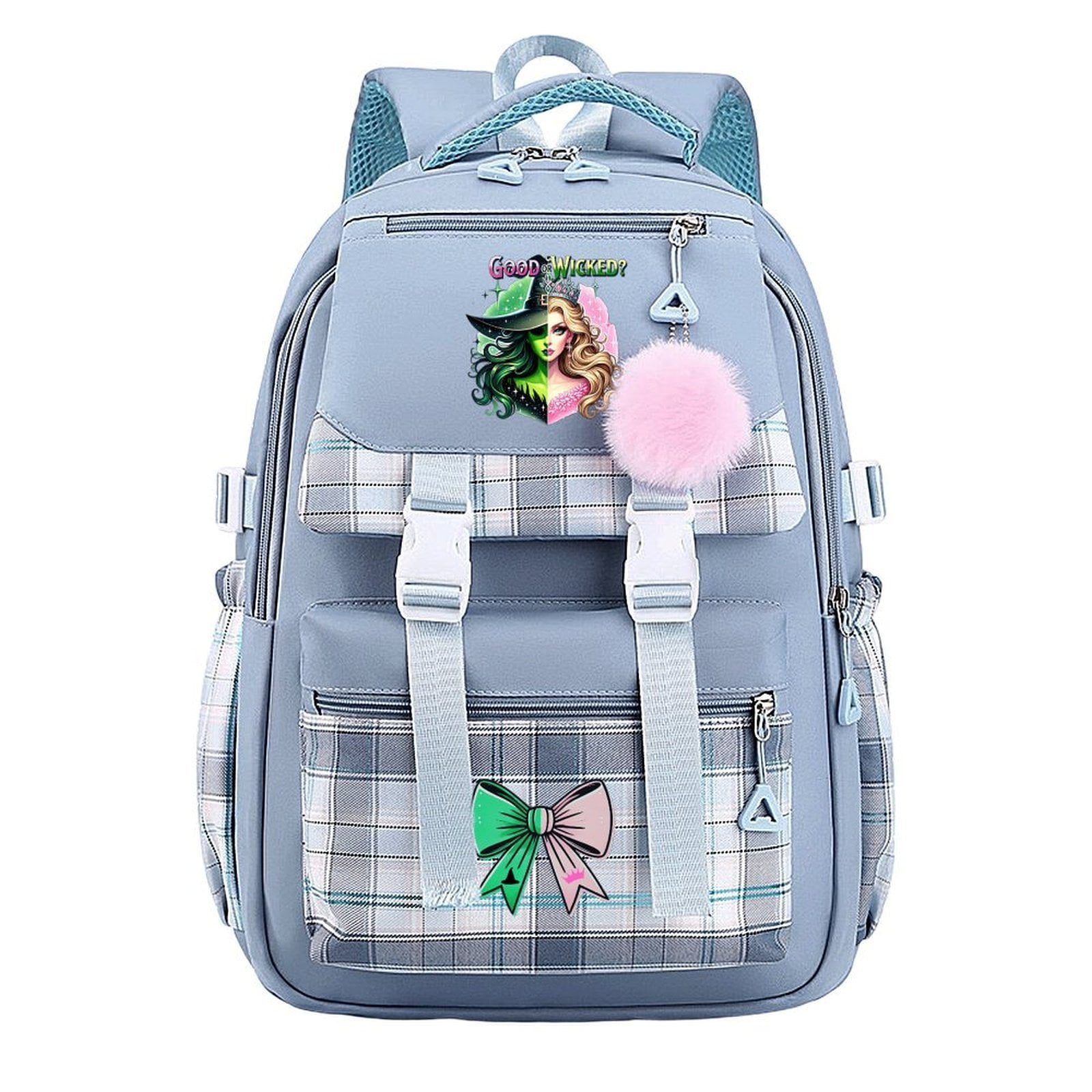WAUOEMY Women Cute Glinda Elphaba Glinda Elphaba Anime Backpack 2D ...