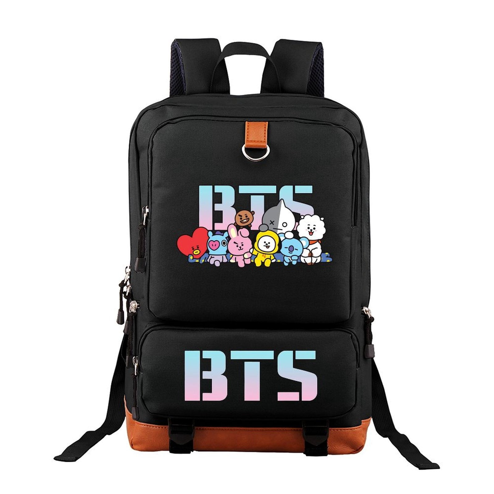 WAUOEMY Women Cute K-POP BTS Merch Bt21 Anime Backpack 2D Printed ...