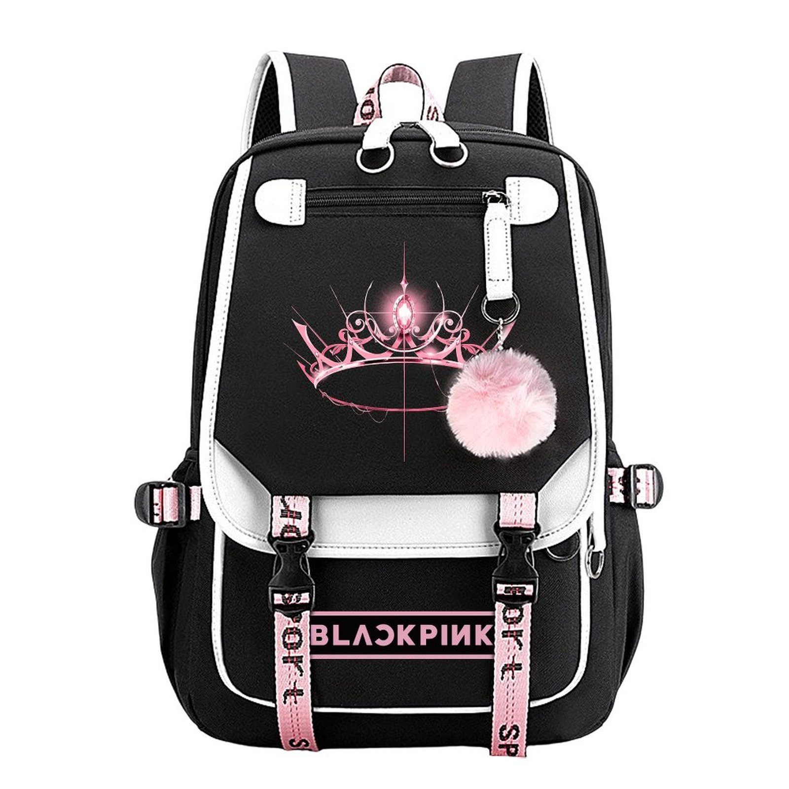 WAUOEMY Women Cute K-Pop Blackpink Lisa Rose Jisoo Jennie Backpack 2D ...