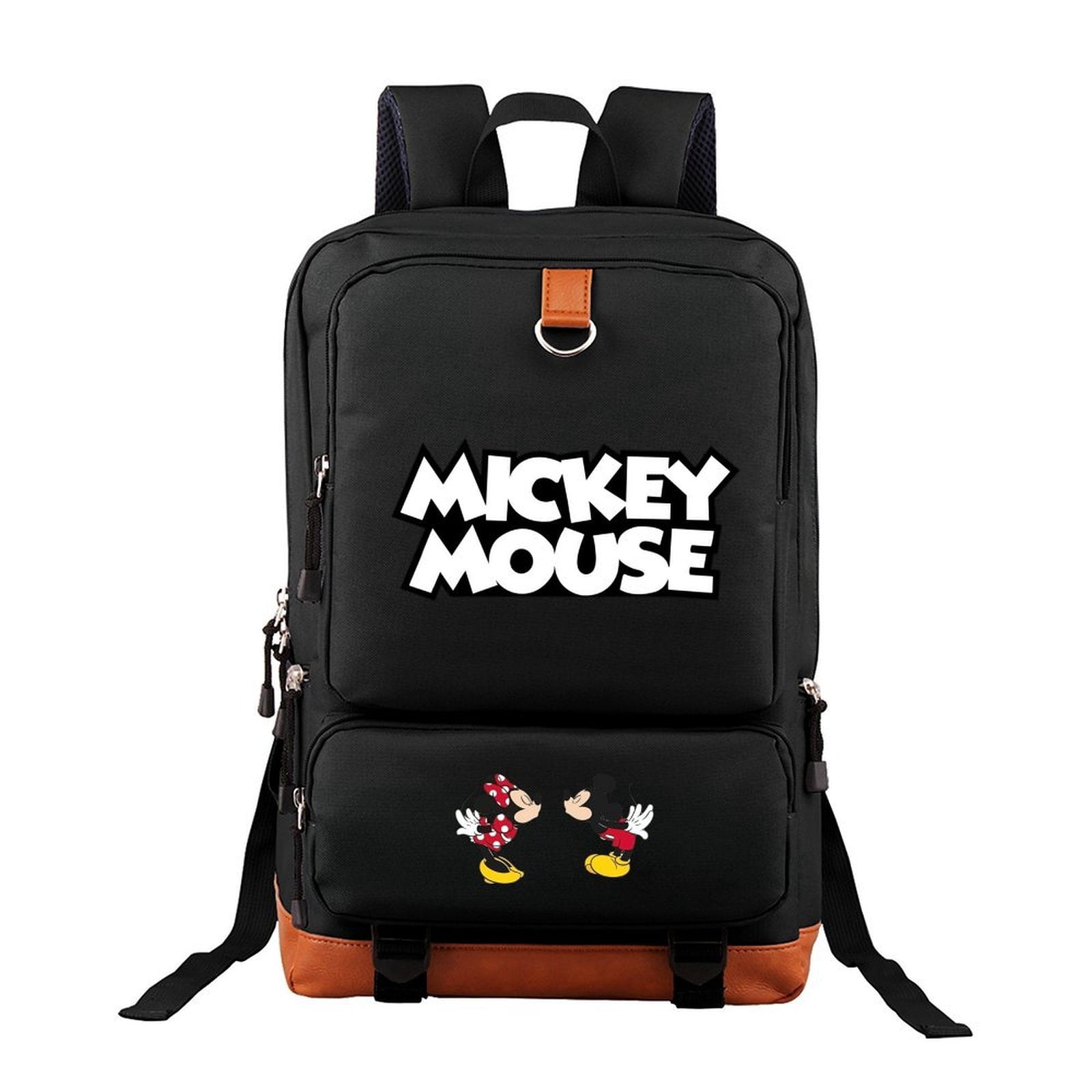 WAUOEMY Women Cute Mickey Minnie Mickey Minnie Anime Backpack 2D ...