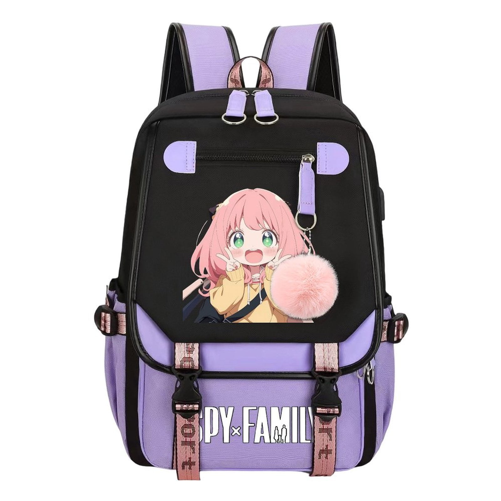 WAUOEMY Women Cute Spy X Family Anime Backpack 2D Printed Business ...